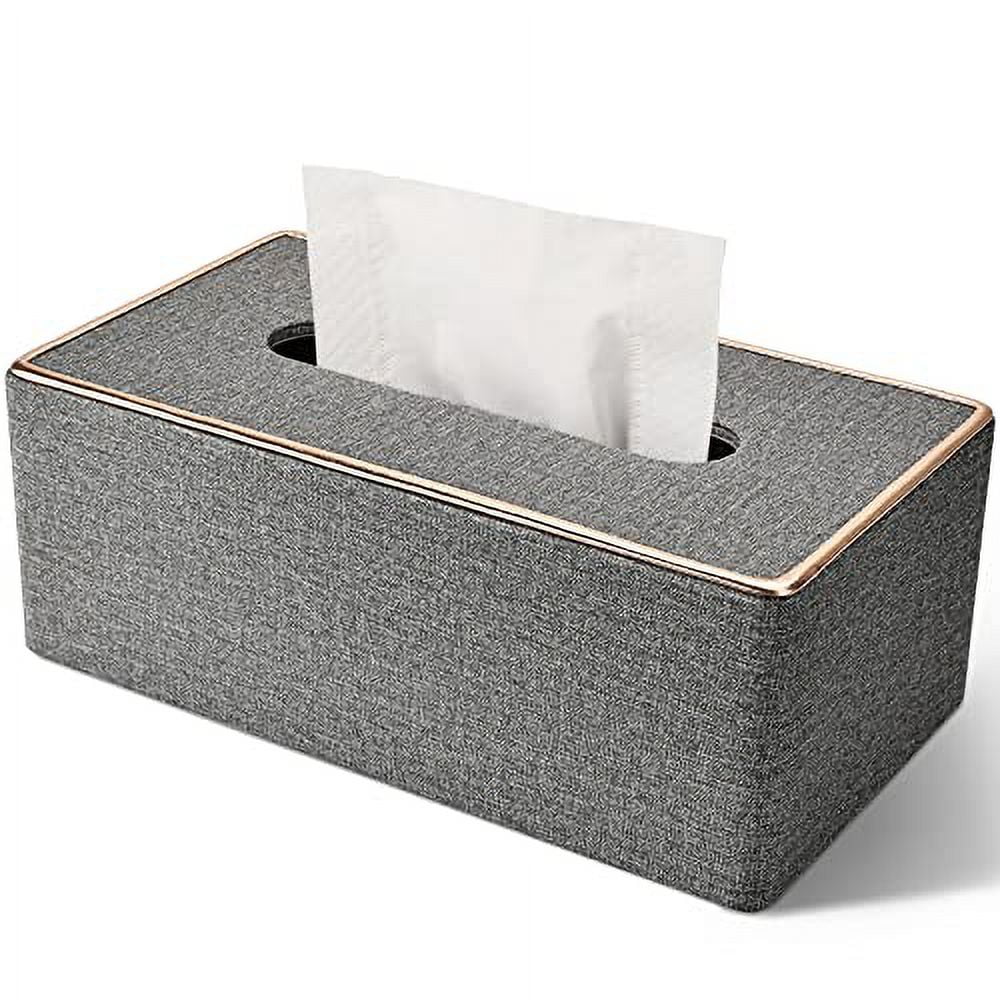 Tissue Box Cover Rectangular, PU Leather Tissue Box Holder for Kleenex ...