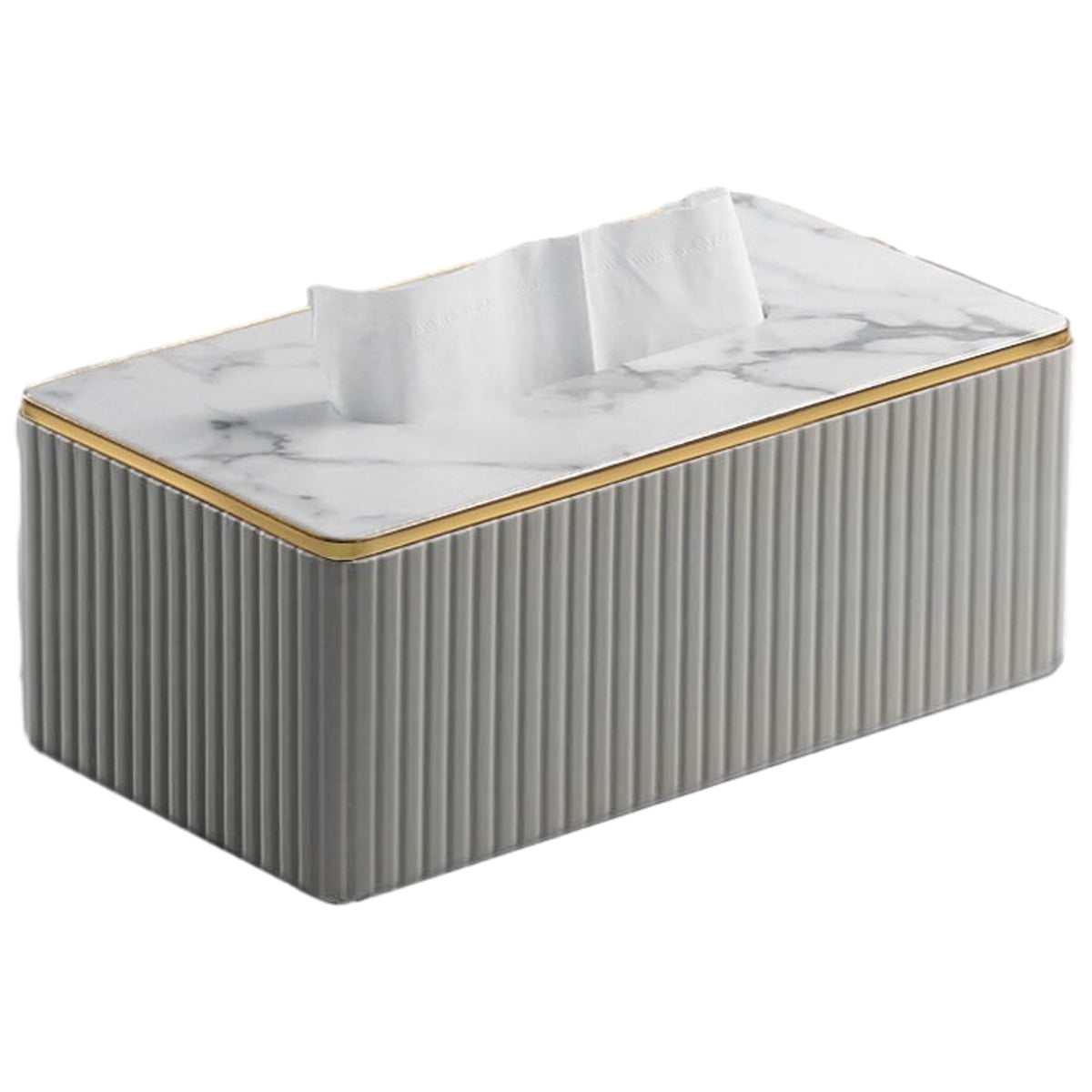 Tissue Box Cover Rectangular, PU Leather Tissue Box Holder for Kleenex ...