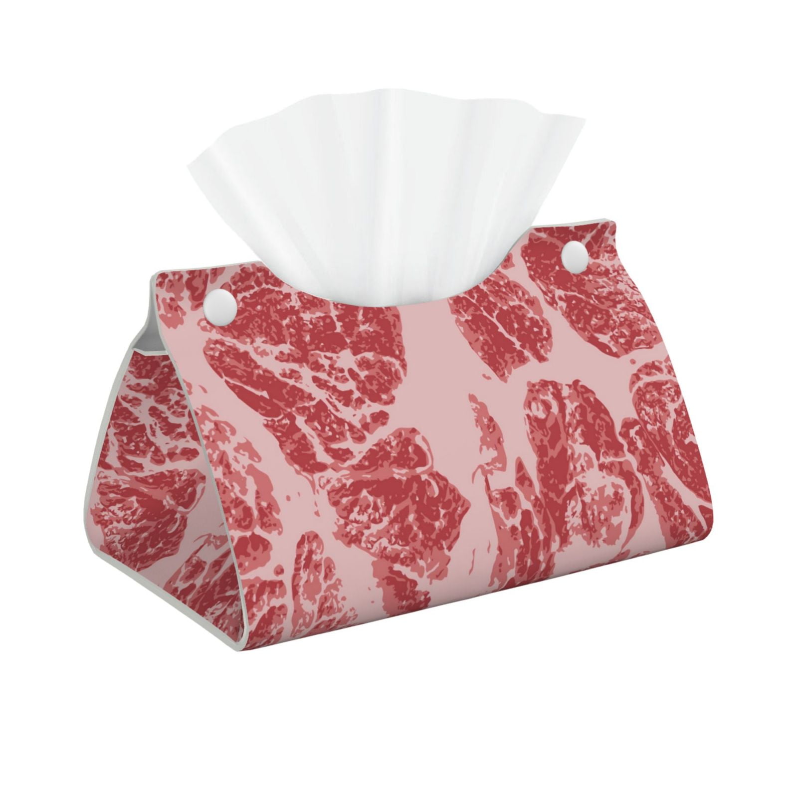 Tissue Box Cover, Red Meat Rectangular Leather Tissue Holder - Tissue ...