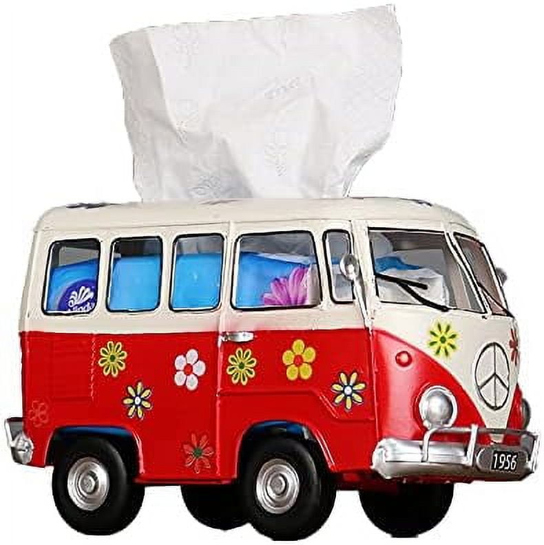 Tissue Box Cover,Retro Bus Facial Tissue Dispenser Box,Paper Towel ...