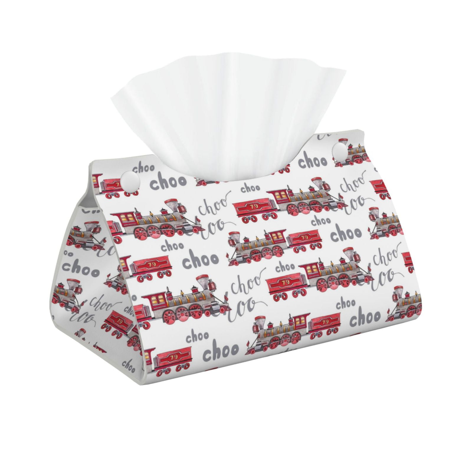 Tissue Box Cover, Retro Train Rectangular Leather Tissue Holder ...