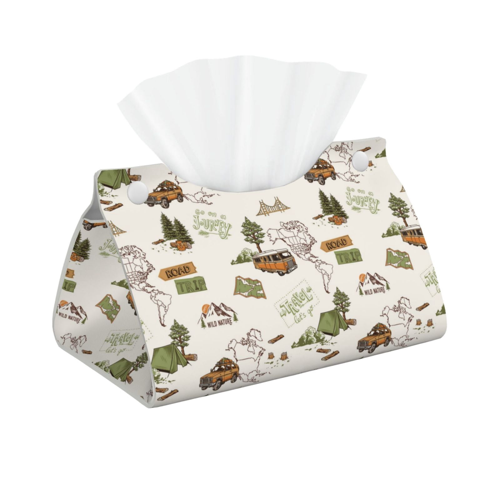 Tissue Box Cover Road Trip Tissues Boxes Holder Organizer for Bathroom ...