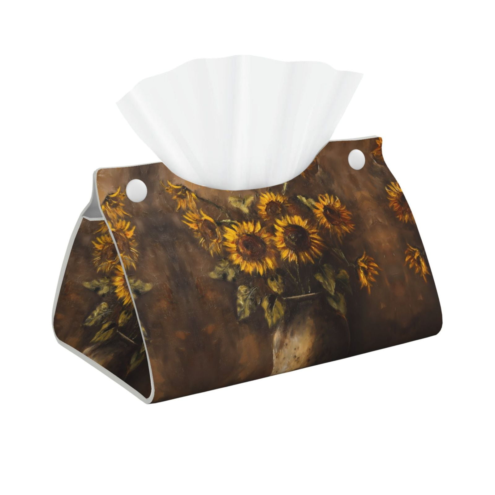 Tissue Box Cover Rustic Sunflower Bouquet Tissues Boxes Holder ...