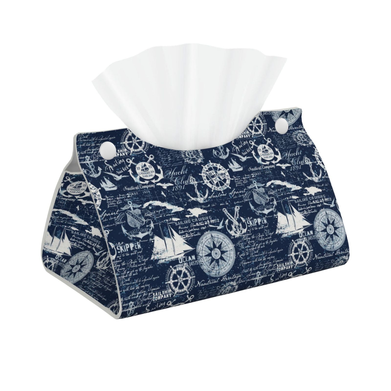 Tissue Box Cover Sailing Cruises Nautical Tissues Boxes Holder ...