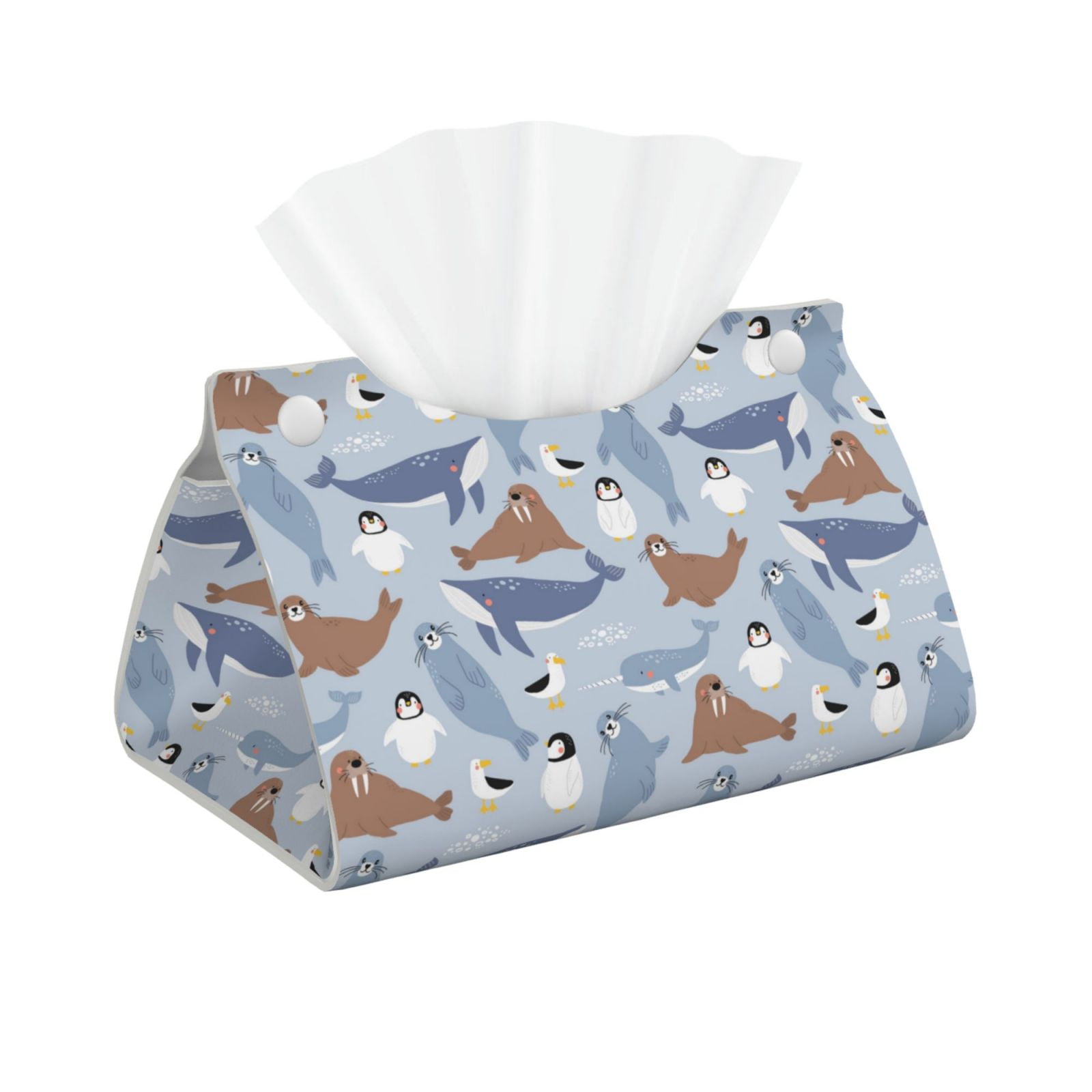 Tissue Box Cover Seal Fox Seagull Whales Tissues Boxes Holder Organizer ...