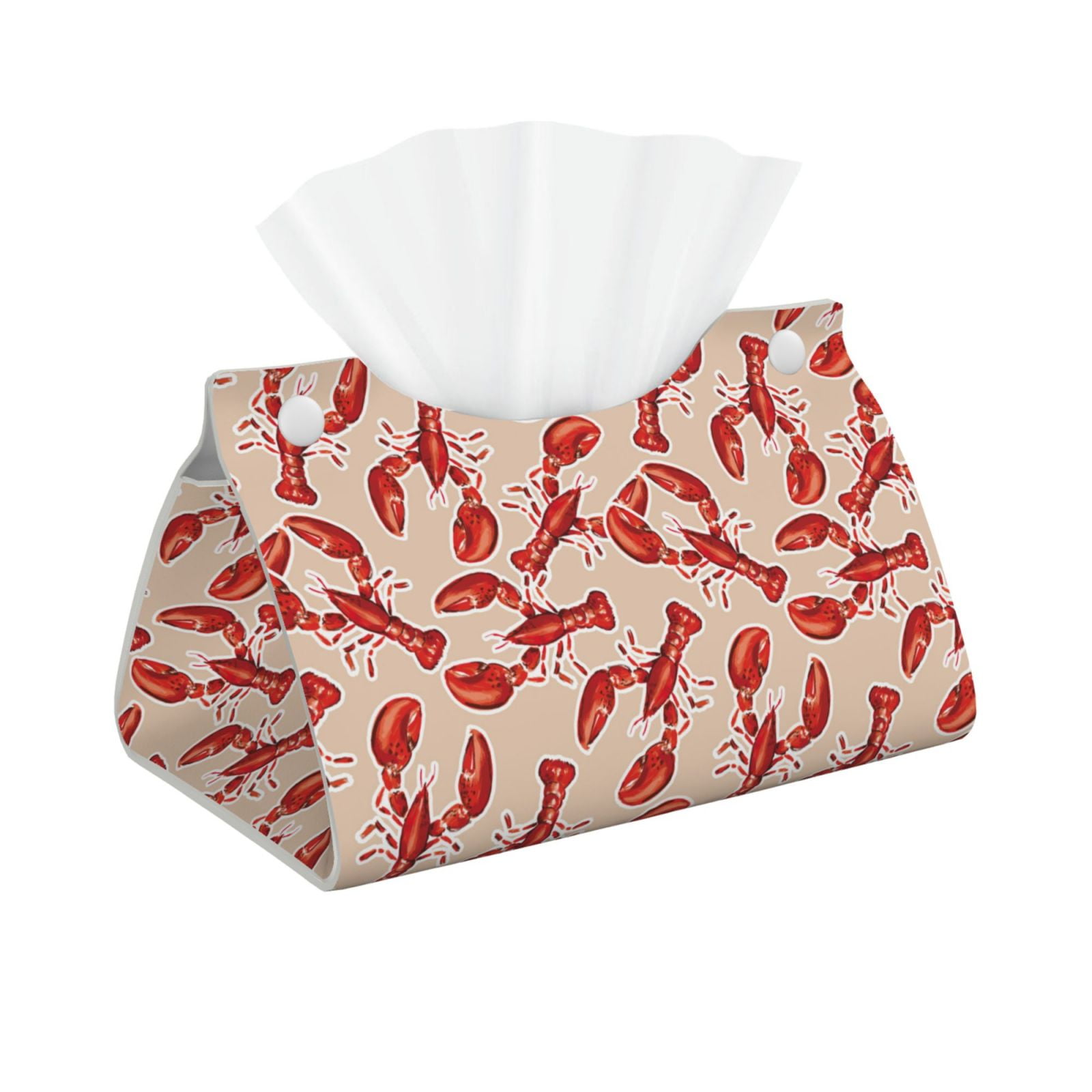 Tissue Box Cover, Shrimp No.9041 Leather Rectangular Tissue Holder ...