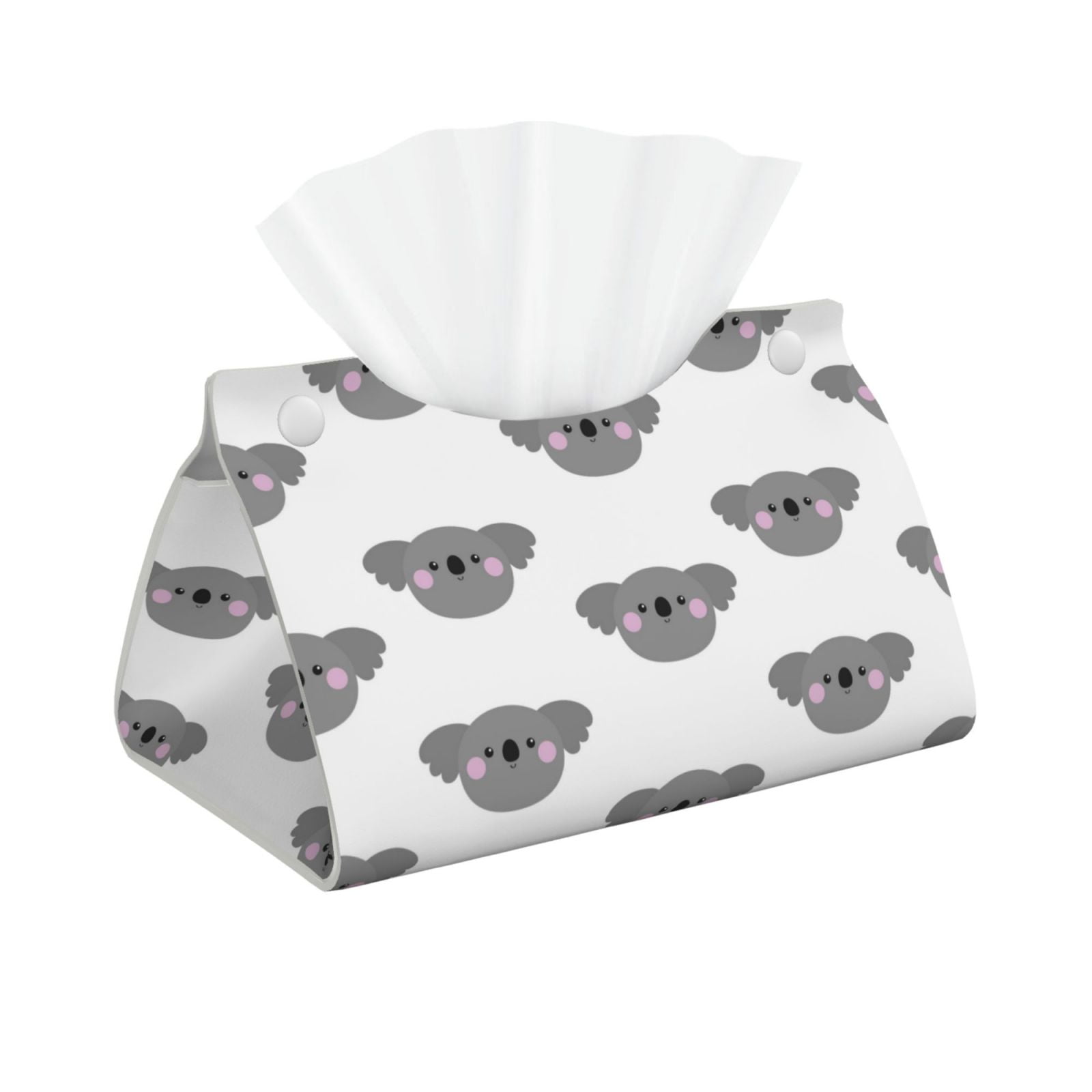 Tissue Box Cover, Simple Koala Print Leather Rectangular Tissue Holder ...