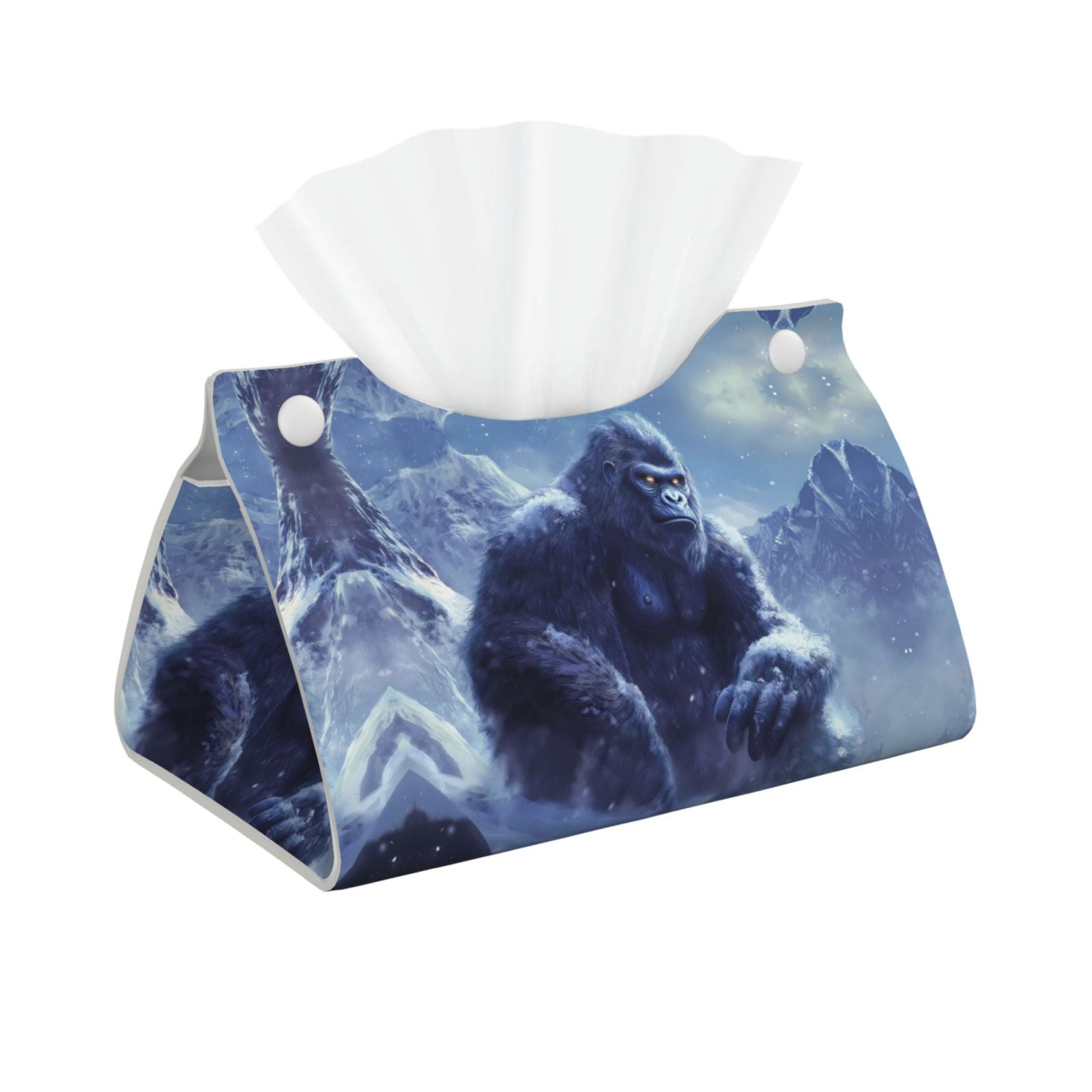 Tissue Box Cover Snow Mountain Gorilla Tissues Boxes Holder Organizer ...