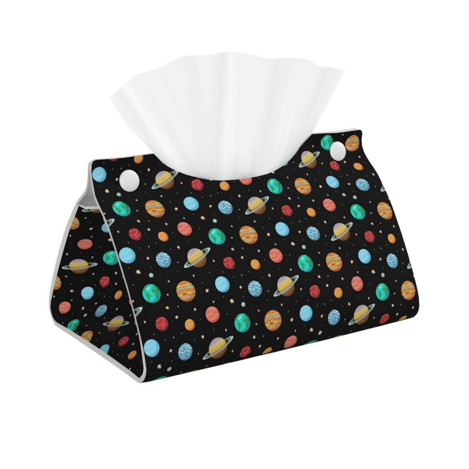 Tissue Box Cover, Solar System Planets Space Rectangular Leather Tissue ...