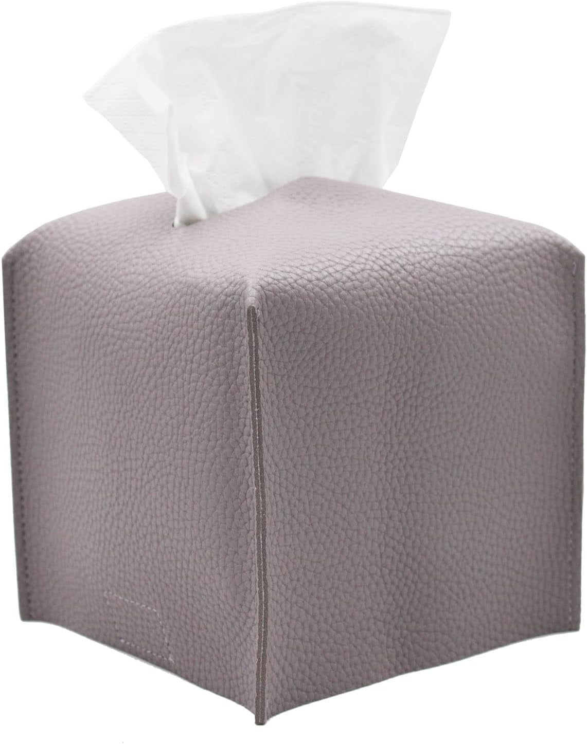 Tissue Box Cover, Square Decorative PU Leather Tissue Box Holder Modern ...