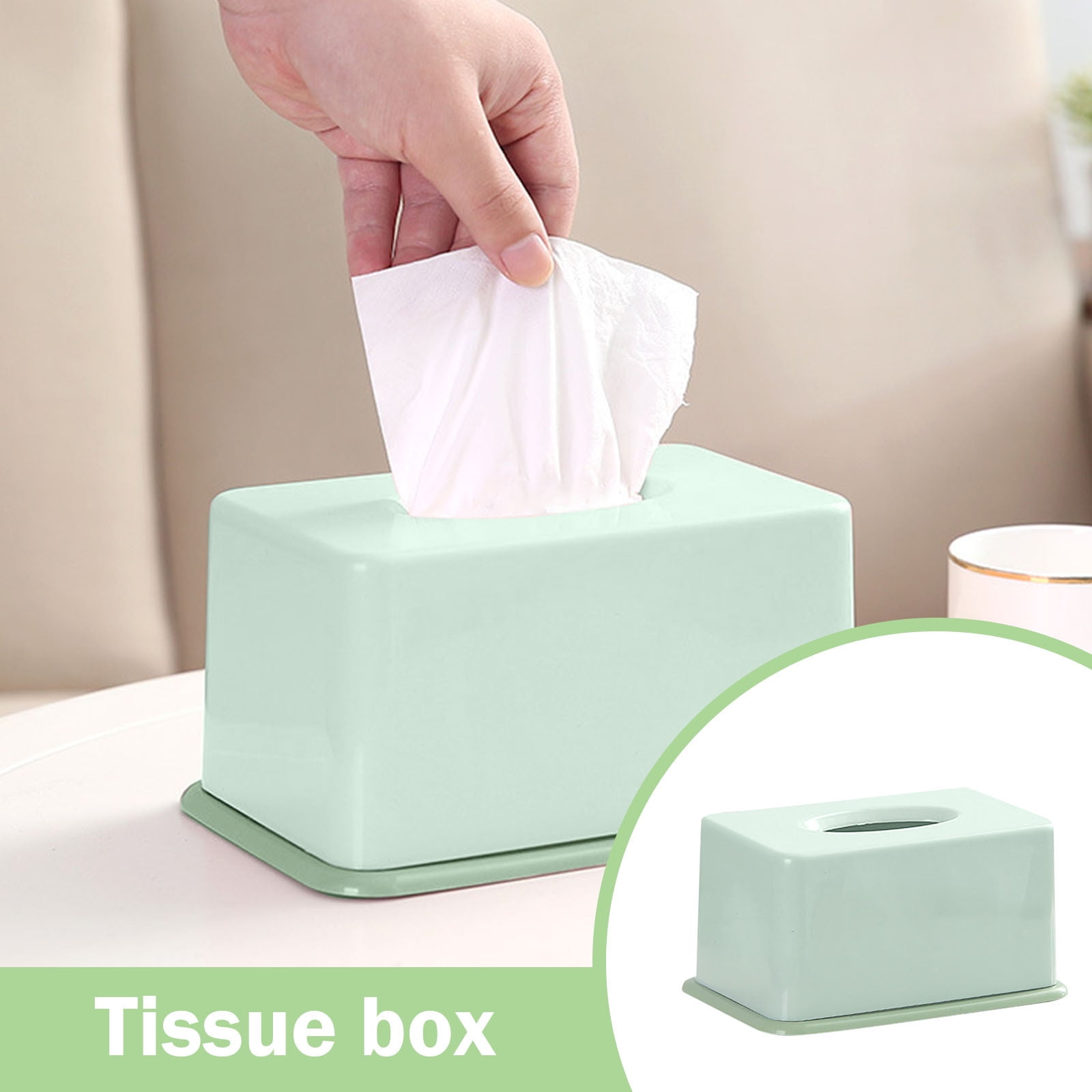 Tissue Box Cover Square Open-Bottom Tissue Box Holder Decorative Facial ...