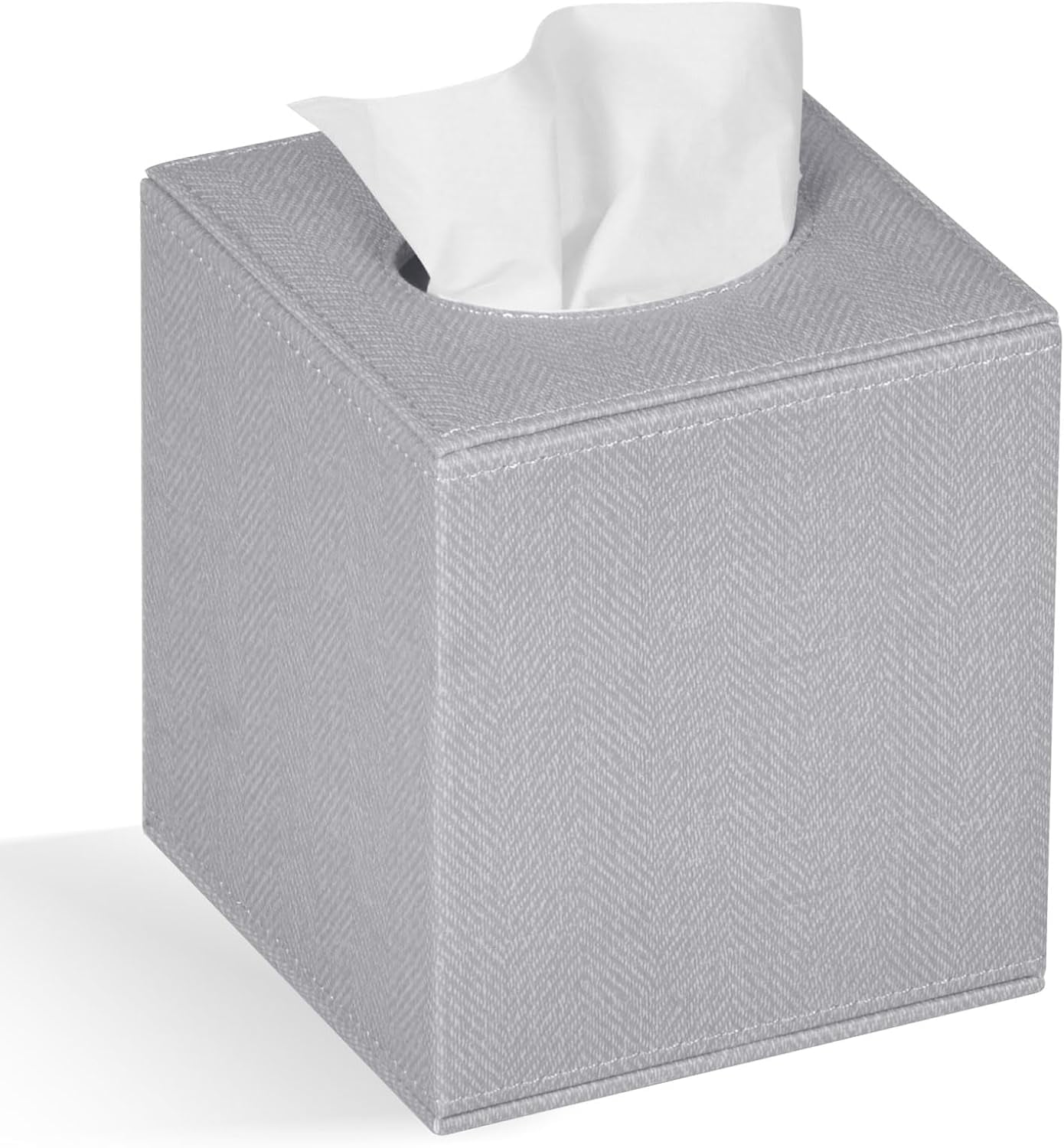 Tissue Box Cover Square Tissue Box Holder for Bathroom (Grey) - Walmart.com