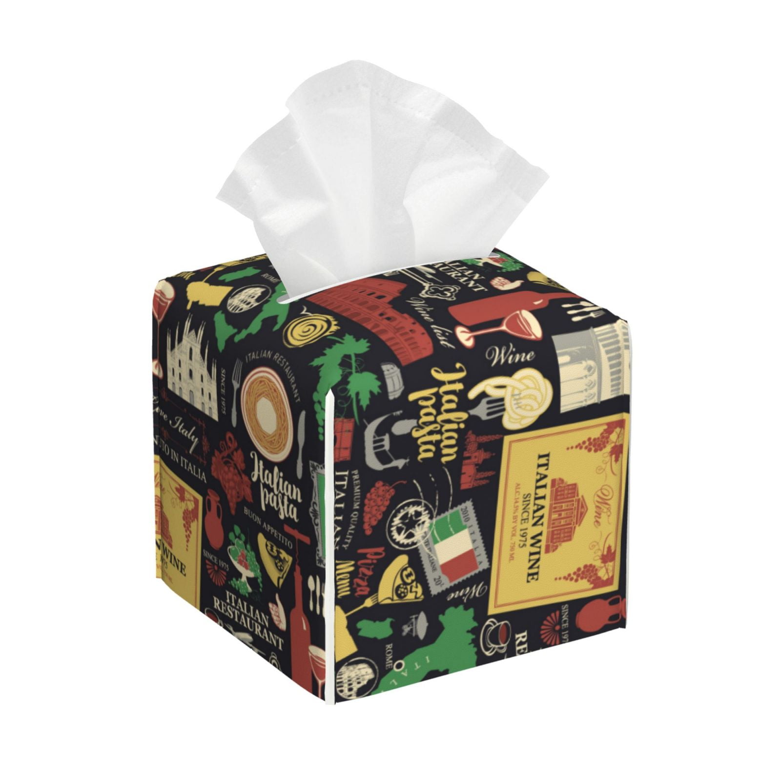 Tissue Box Cover Stamp Pattern Italian Tissues Boxes Holder Organizer ...