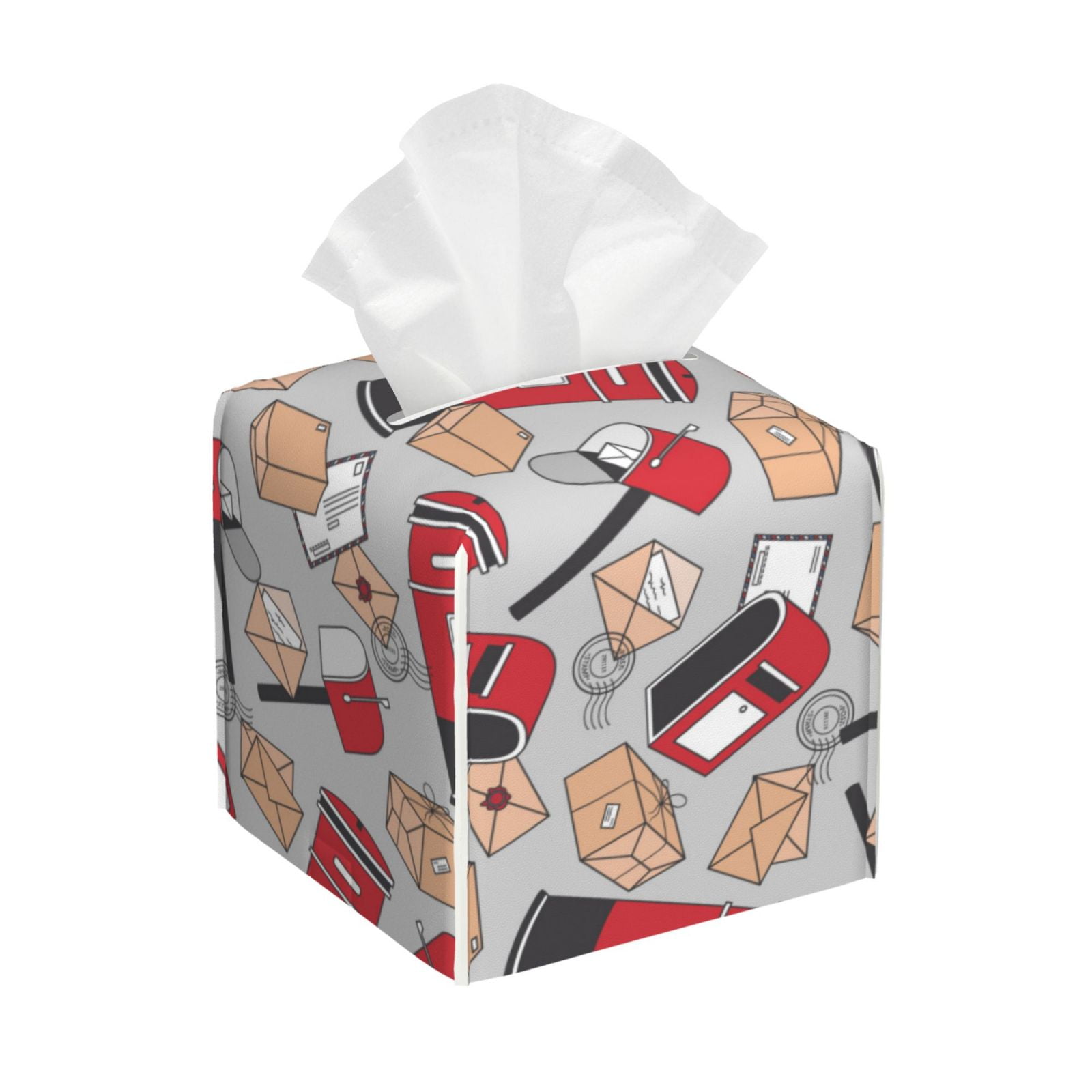 Tissue Box Cover Stamp mailbox Pattern Tissues Boxes Holder Organizer ...
