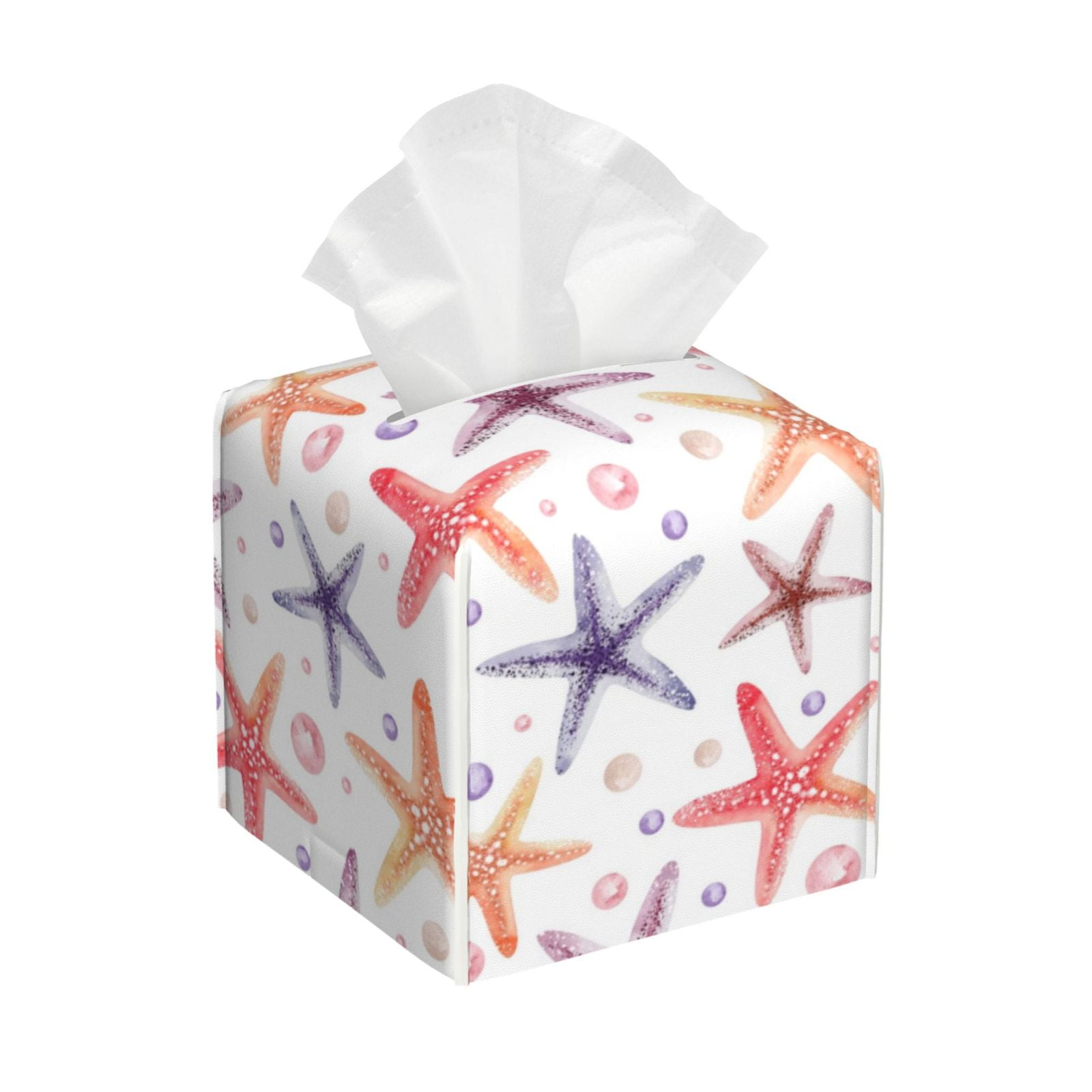 Tissue Box Cover, Starfish 1 Leather Tissue Box Holder - Tissue Case ...