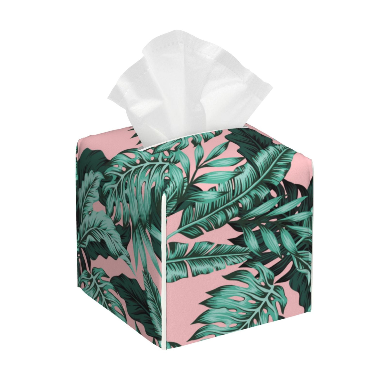 Tissue Box Cover Summer Green Tree Tissues Boxes Holder Organizer ...