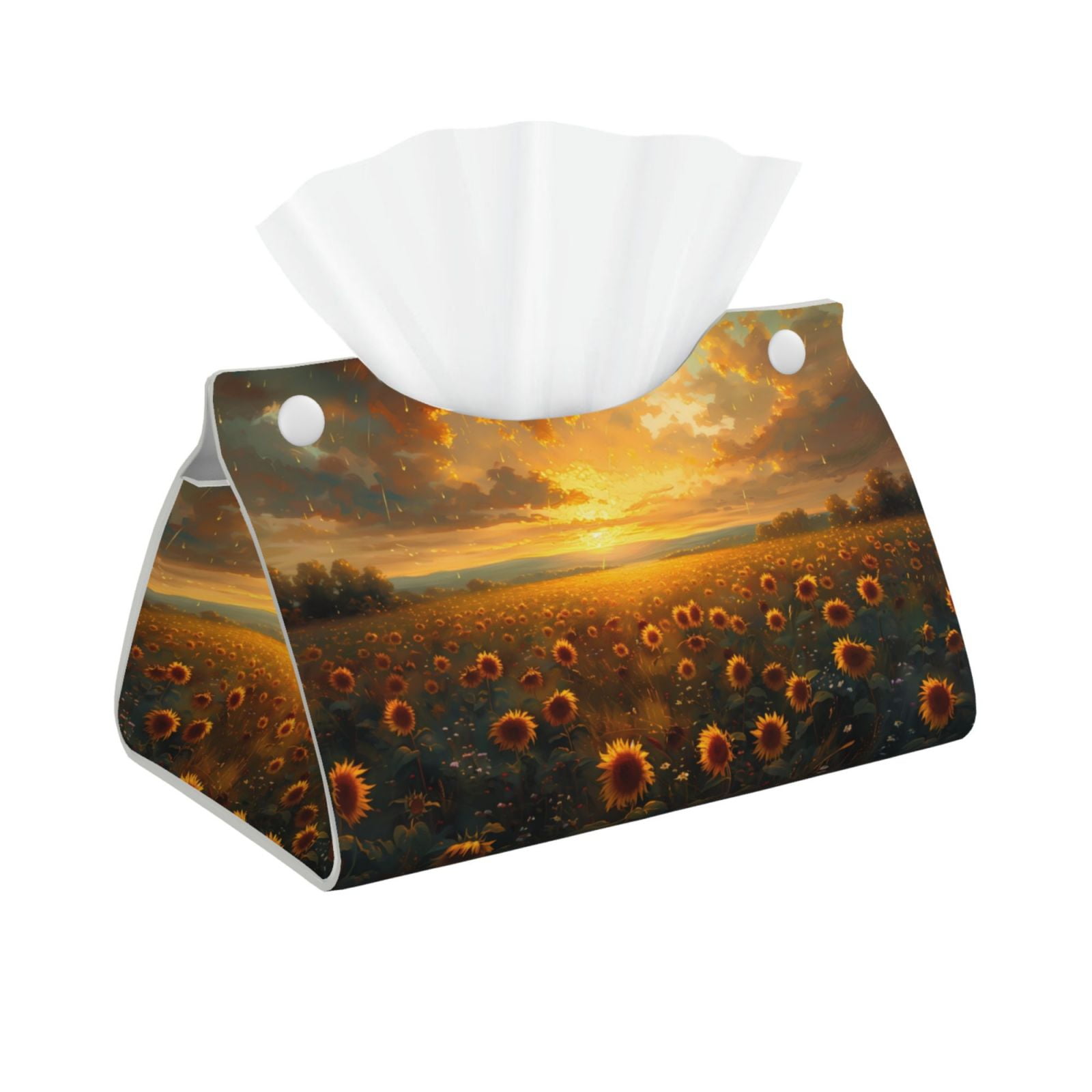 Tissue Box Cover Sunflower Sunset Rainfall Tissues Boxes Holder ...