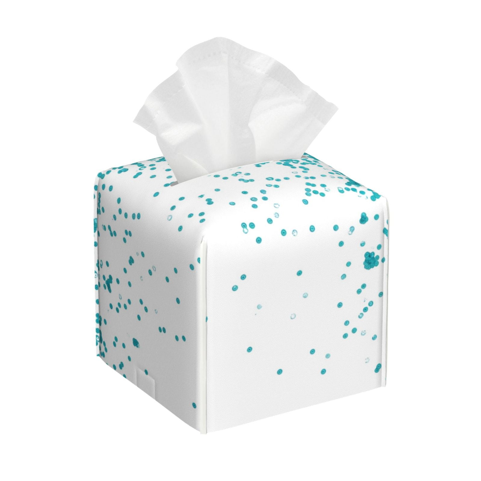 Tissue Box Cover Teal Glitter on White Tissues Boxes Holder Organizer ...