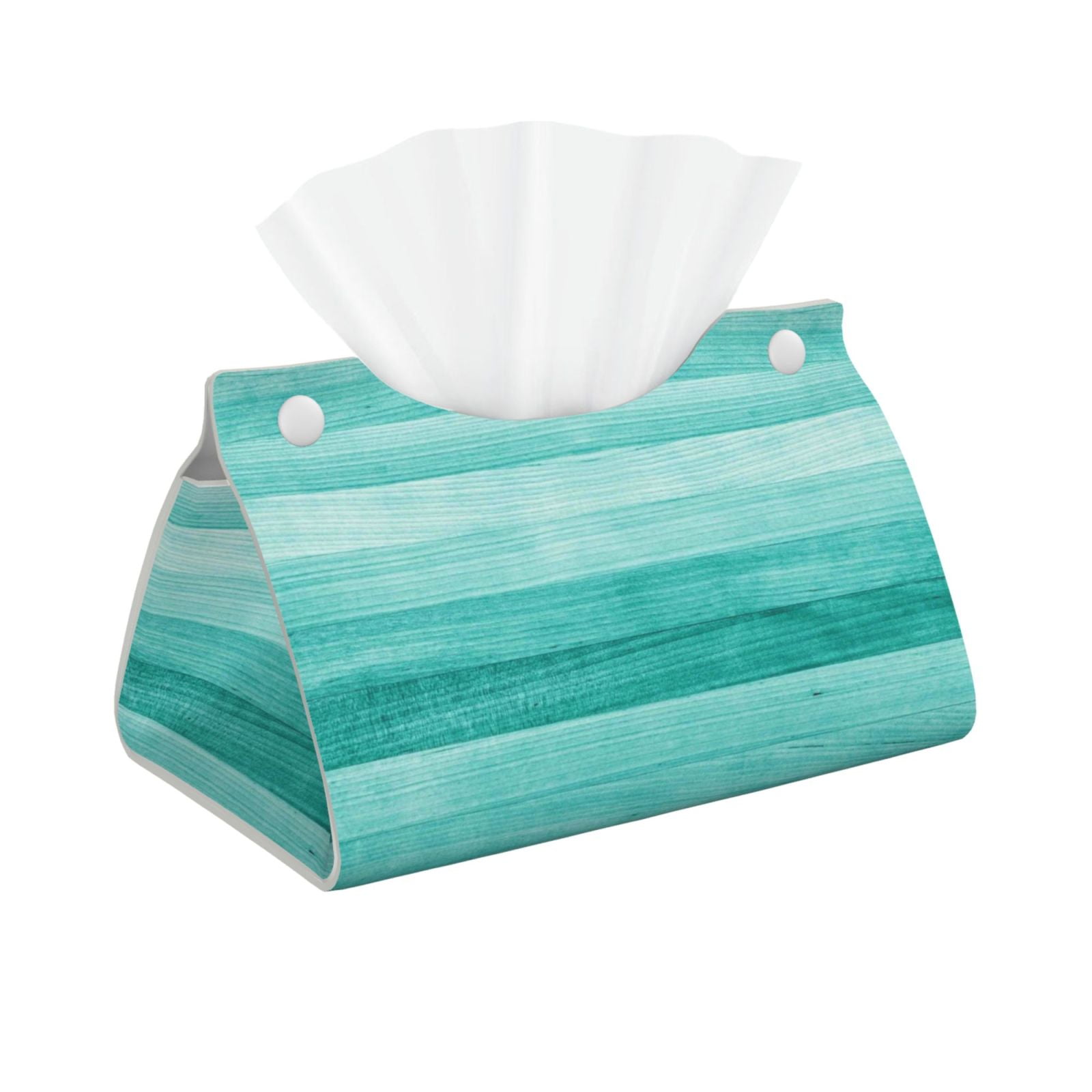 Tissue Box Cover, Teal Turquoise Leather Rectangular Tissue Holder ...