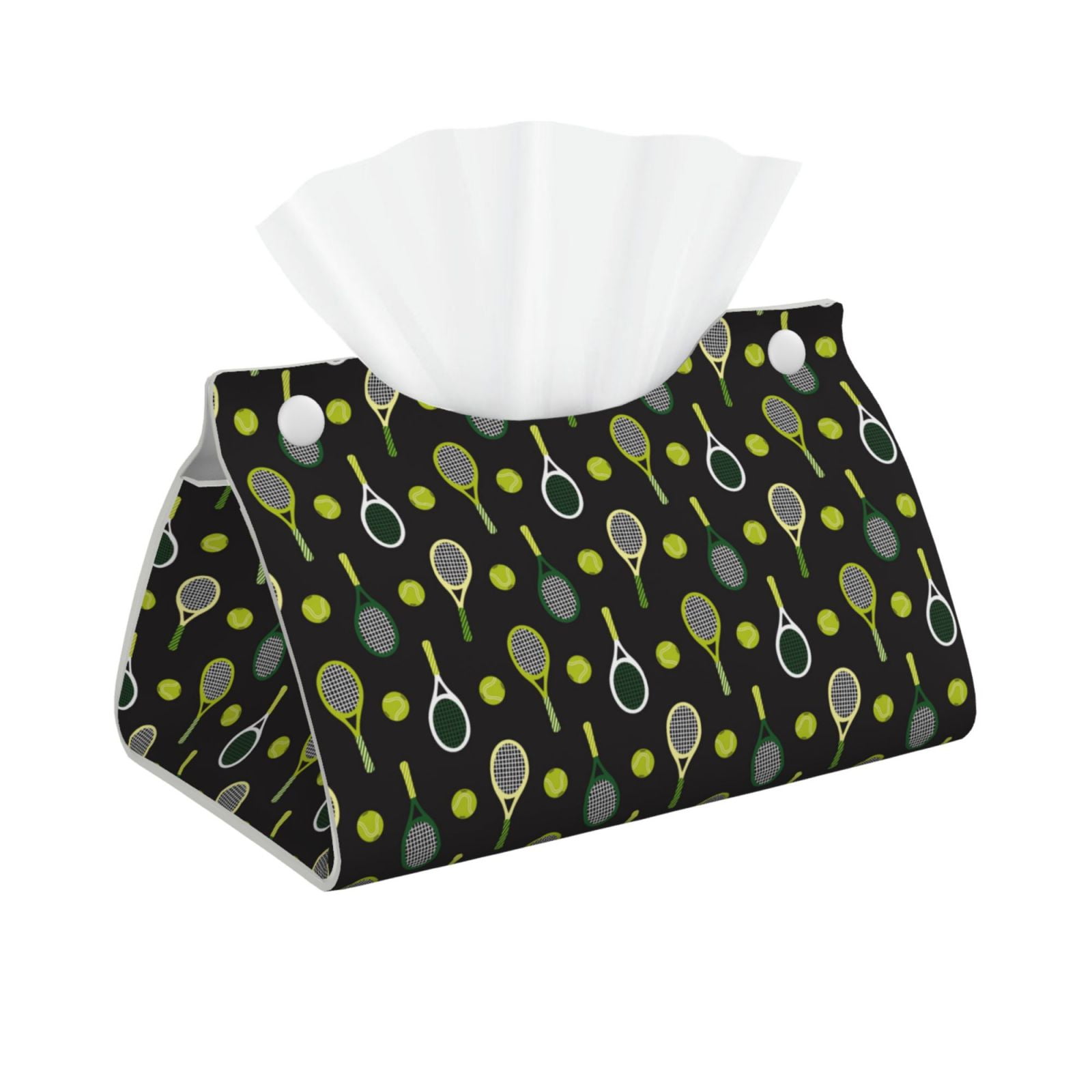 Tissue Box Cover, Tennis Rackets Rectangular Leather Tissue Holder ...