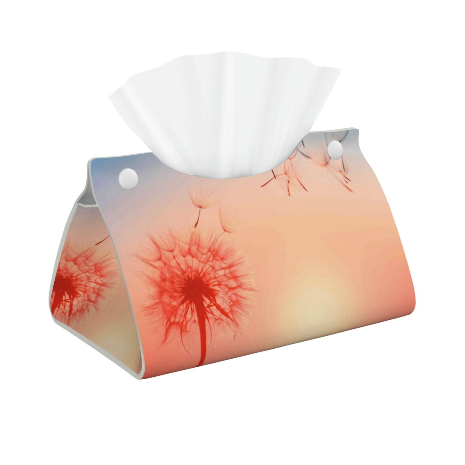 Tissue Box Cover The Sunset of Dandelion Tissues Boxes Holder Organizer ...