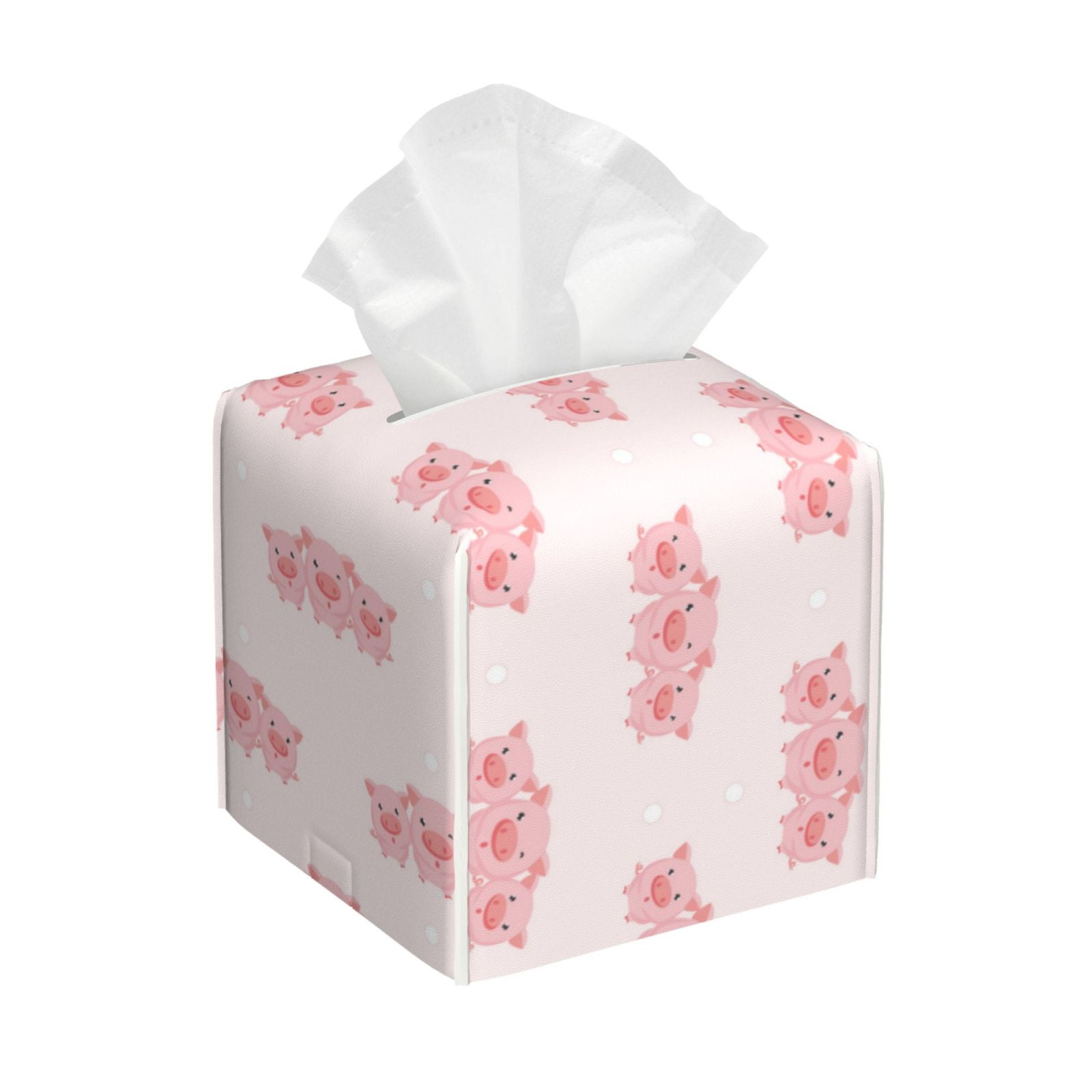 Tissue Box Cover Three Cute Pigs Pink Tissues Boxes Holder Organizer ...