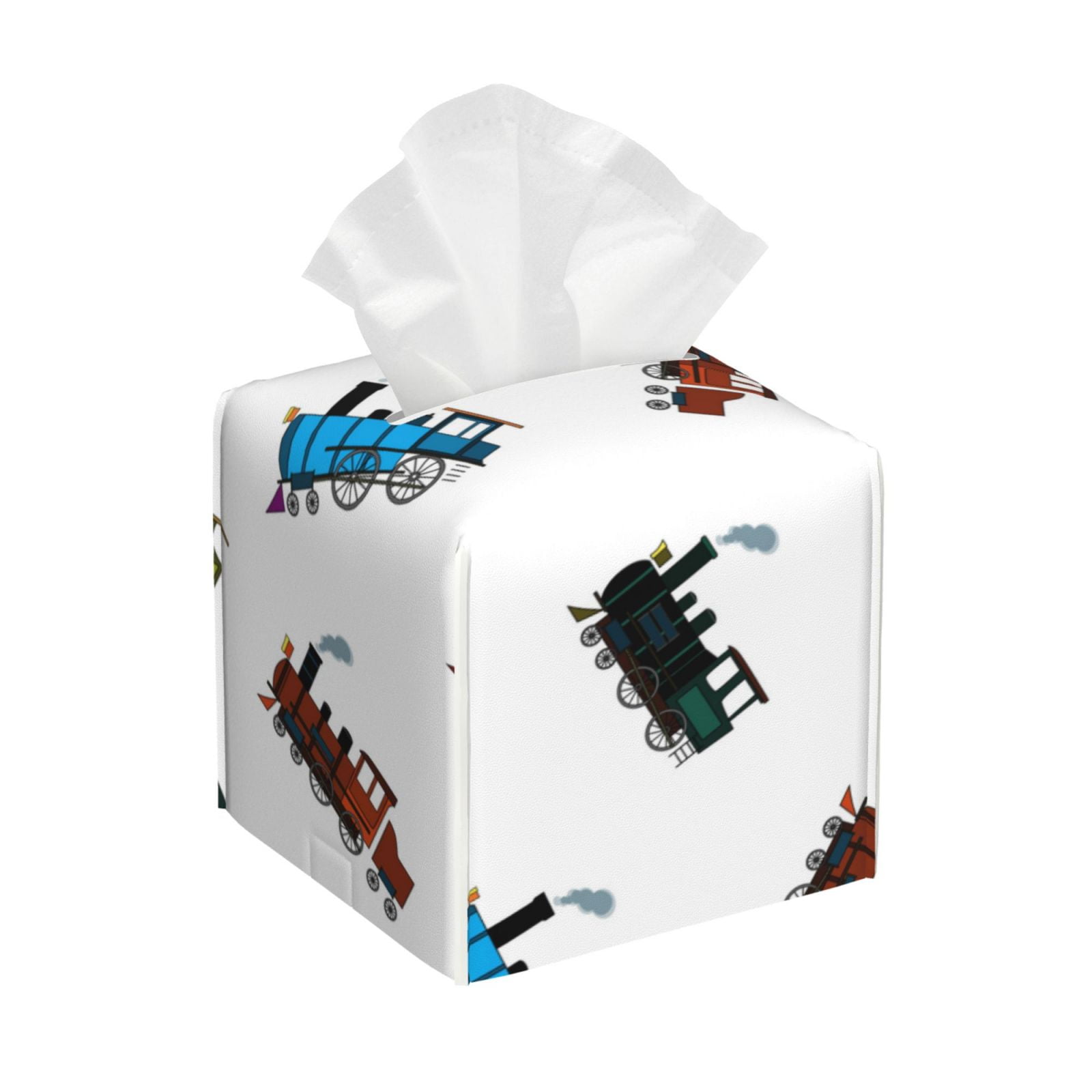 Tissue Box Cover Train Pattern colorful Tissues Boxes Holder Organizer ...