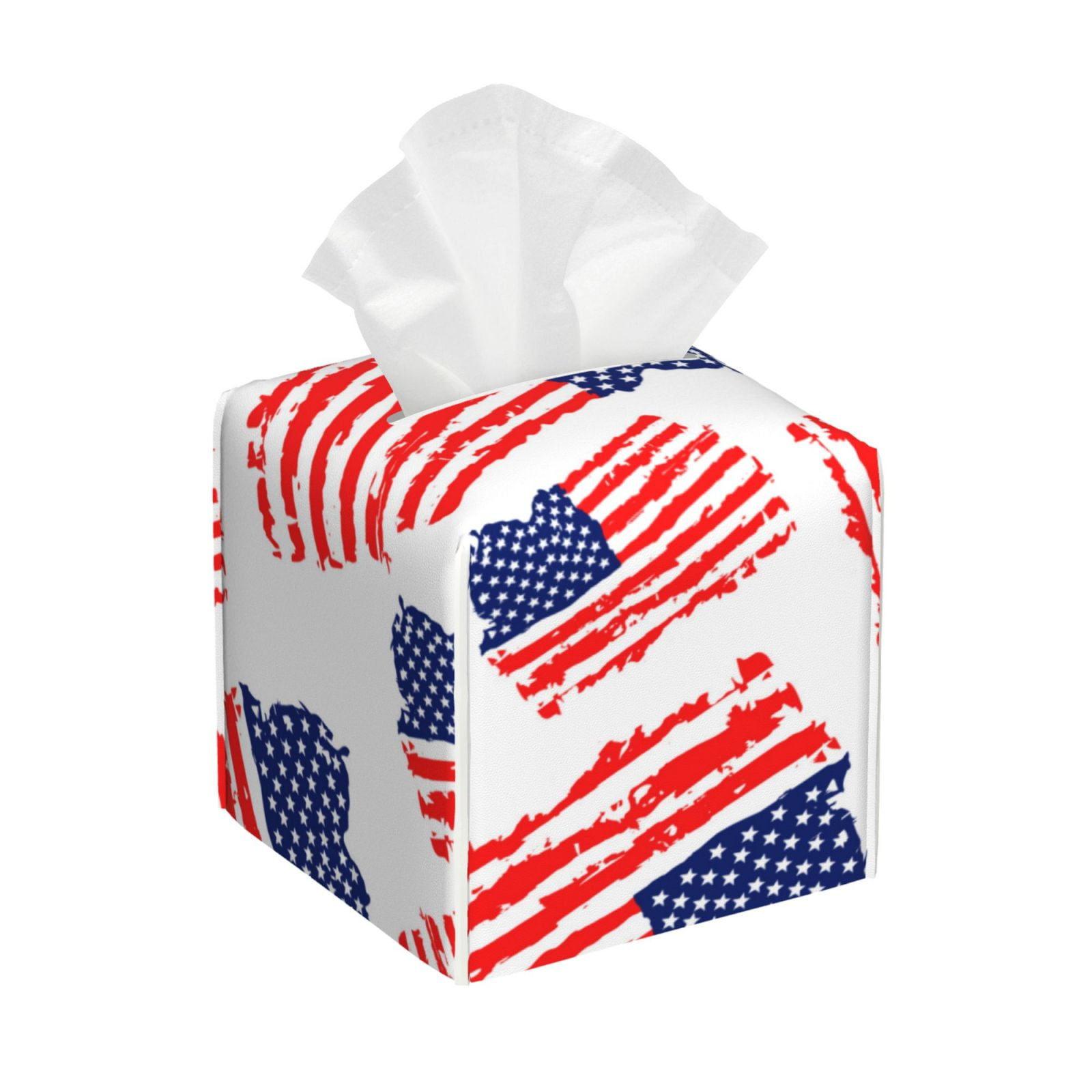 Tissue Box Cover USA Flag Print cool Tissues Boxes Holder Organizer ...