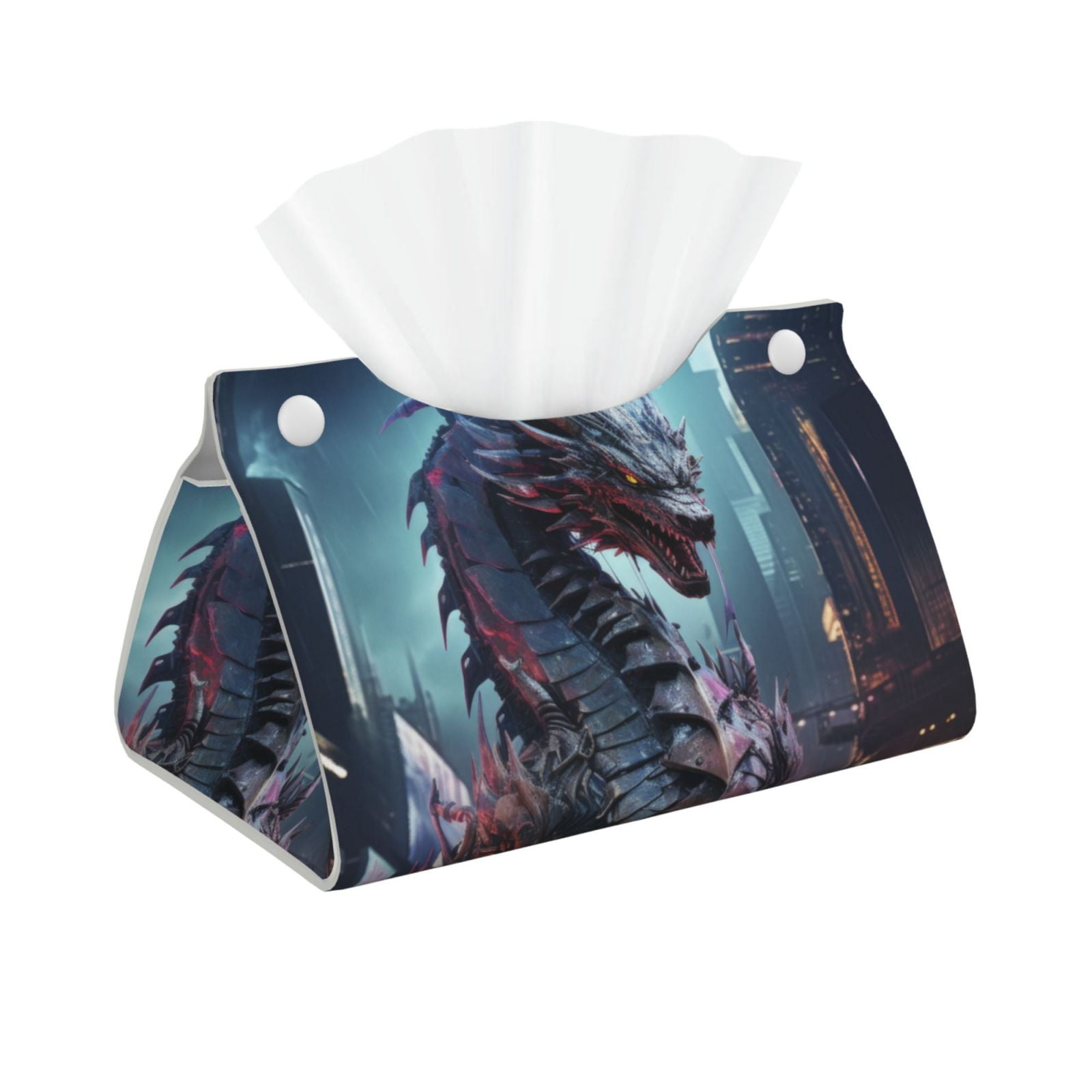 Tissue Box Cover Urban Mechanical Dragon Tissues Boxes Holder Organizer ...