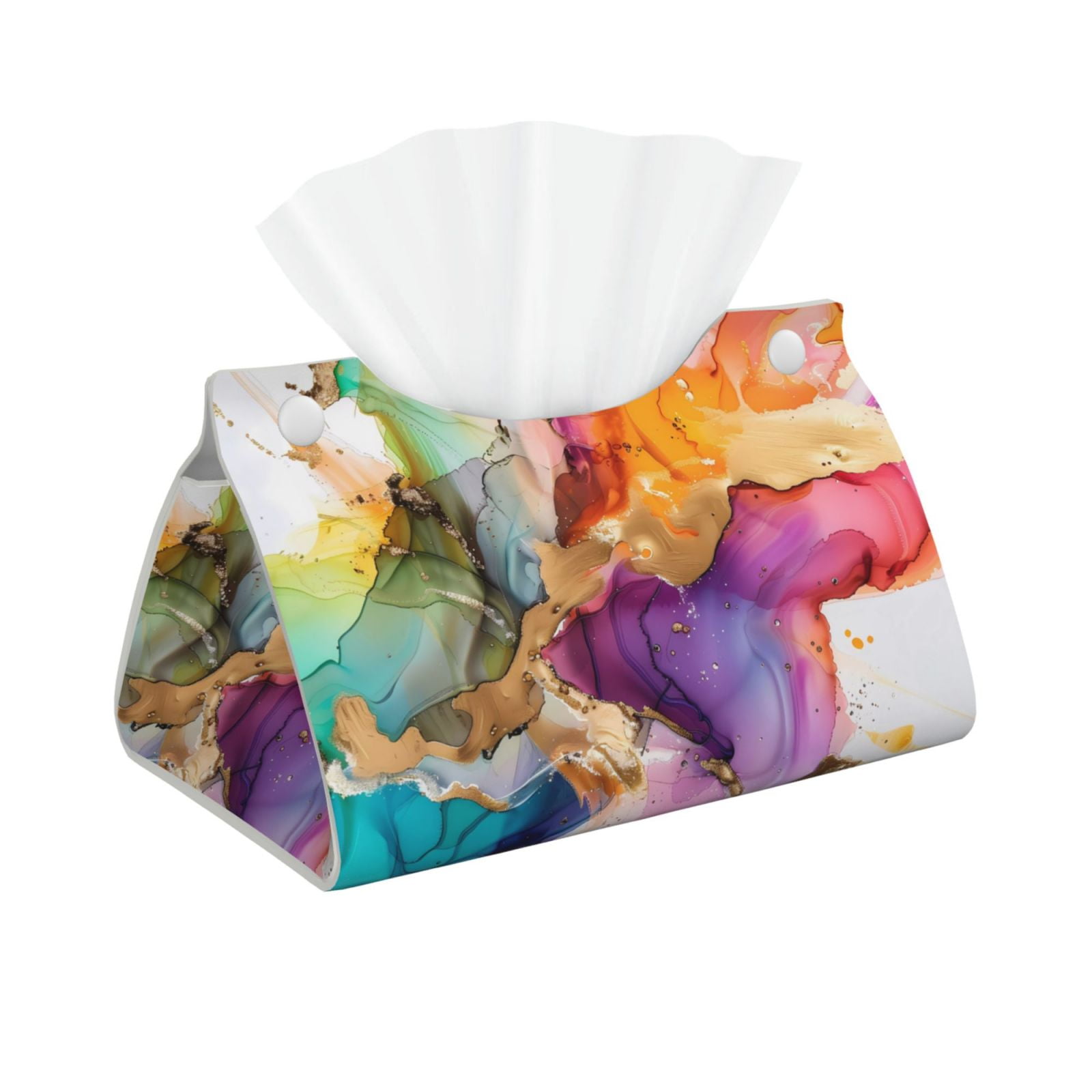 Tissue Box Cover Vibrant Abstract Color Splash Tissues Boxes Holder ...