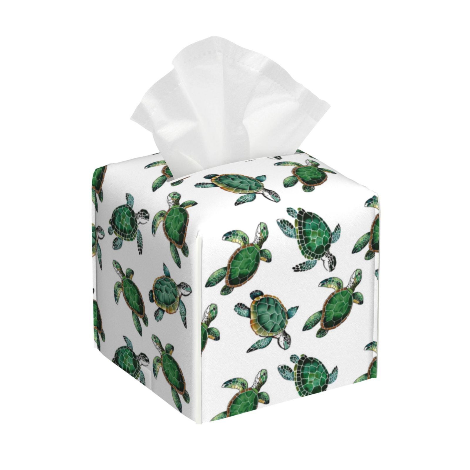Tissue Box Cover Watercolor Turtle Tissues Boxes Holder Organizer ...
