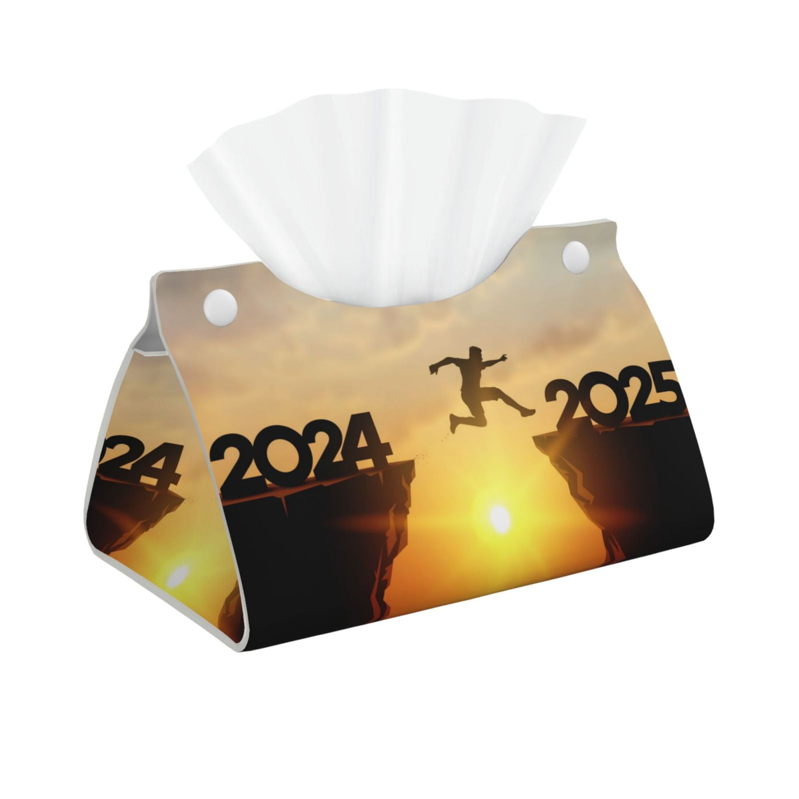 Tissue Box Cover, Welcome Merry Christmas In 2025 Rectangular Leather ...