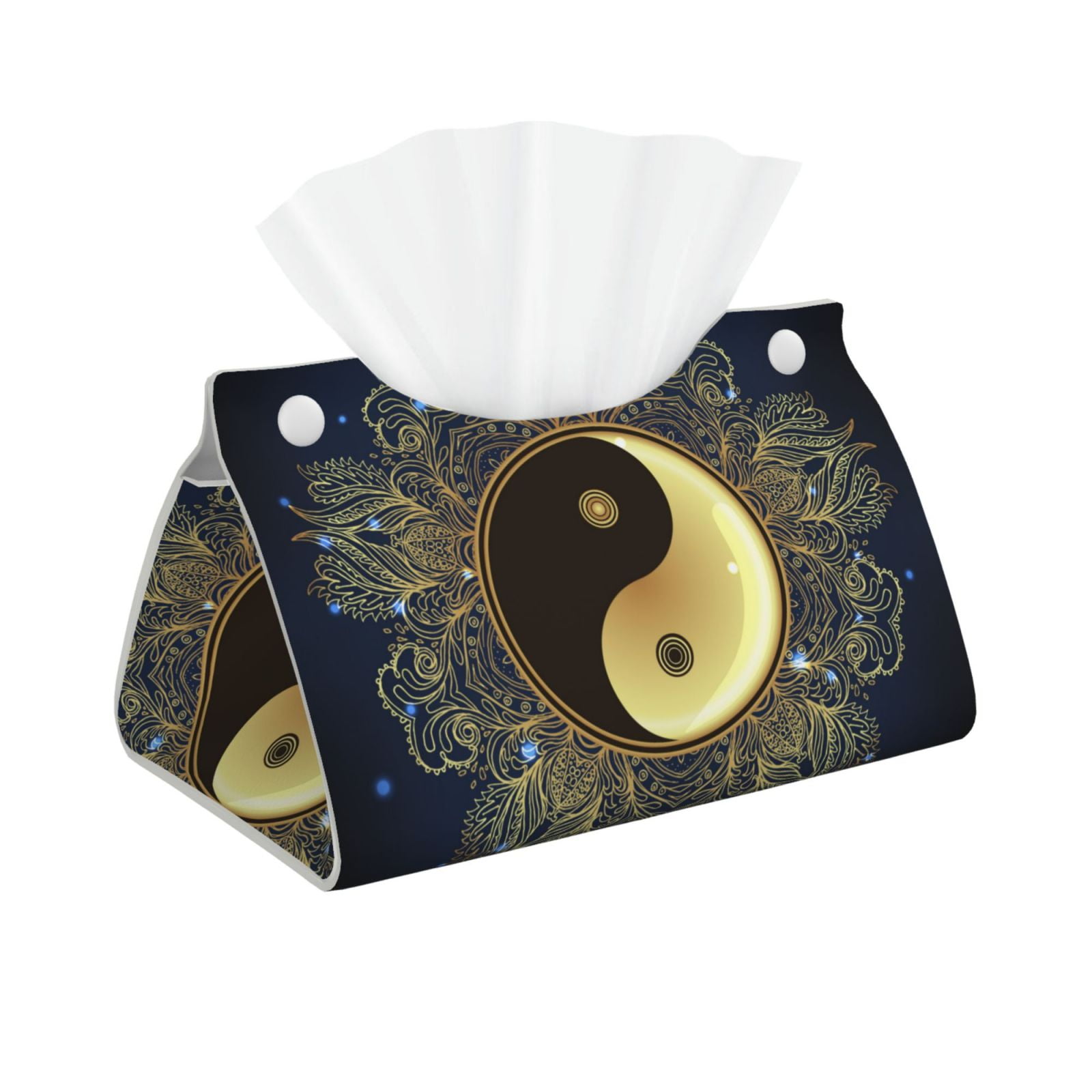 Tissue Box Cover Yin And Yang Mandala Tissues Boxes Holder Organizer ...