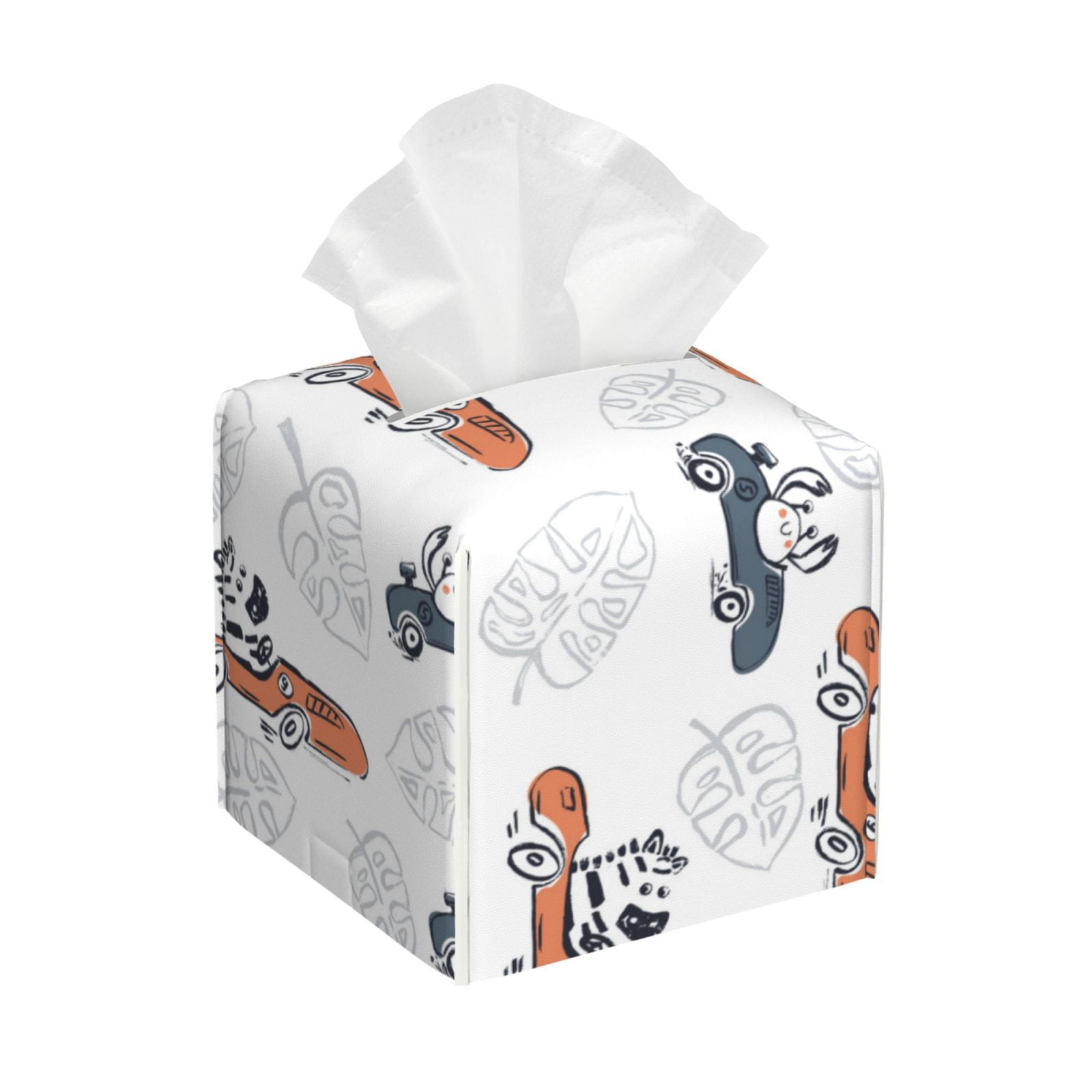 Tissue Box Cover Zebra crab Tissues Boxes Holder Organizer, Leather ...
