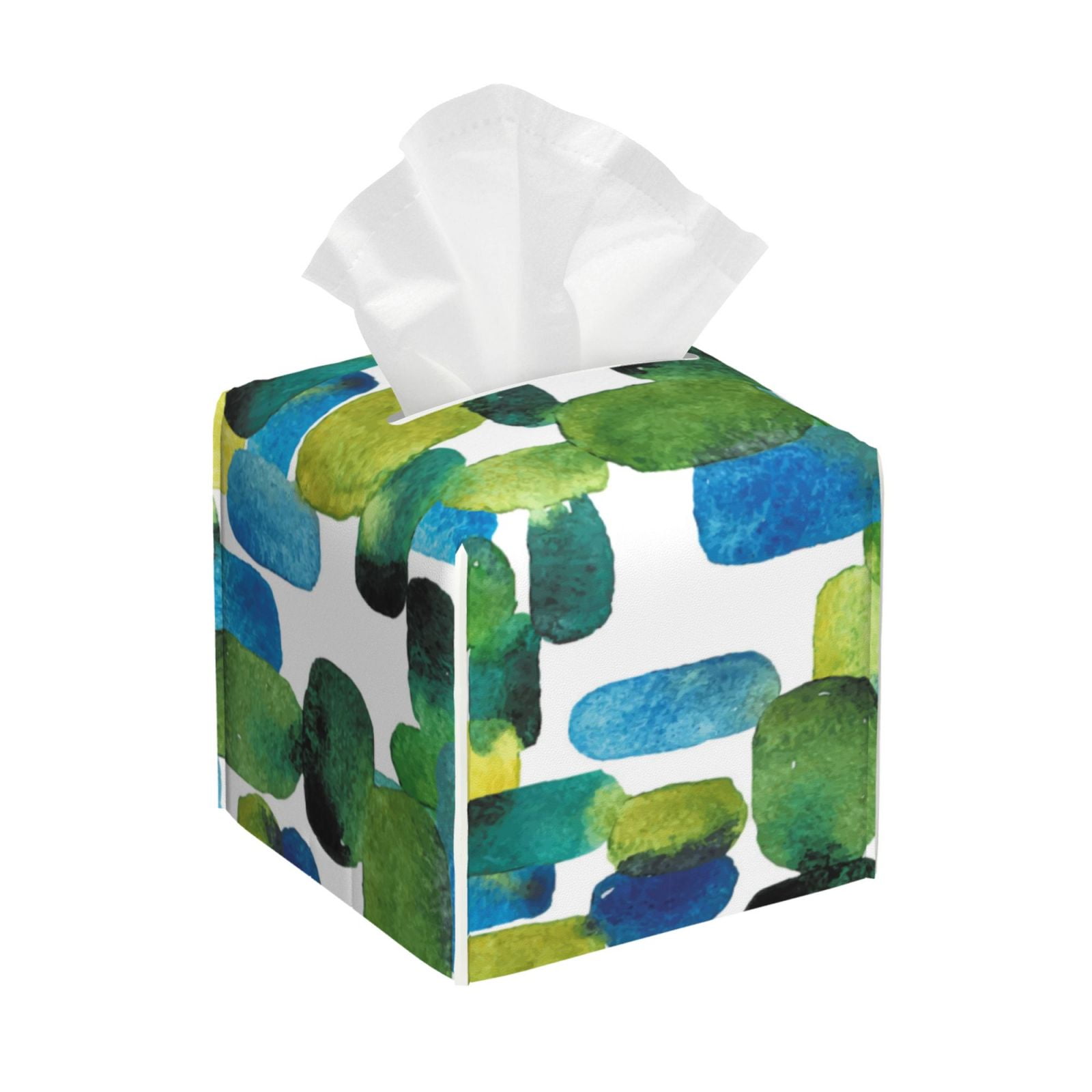 Tissue Box Cover abstractly Bright Green pattern Tissues Boxes Holder ...