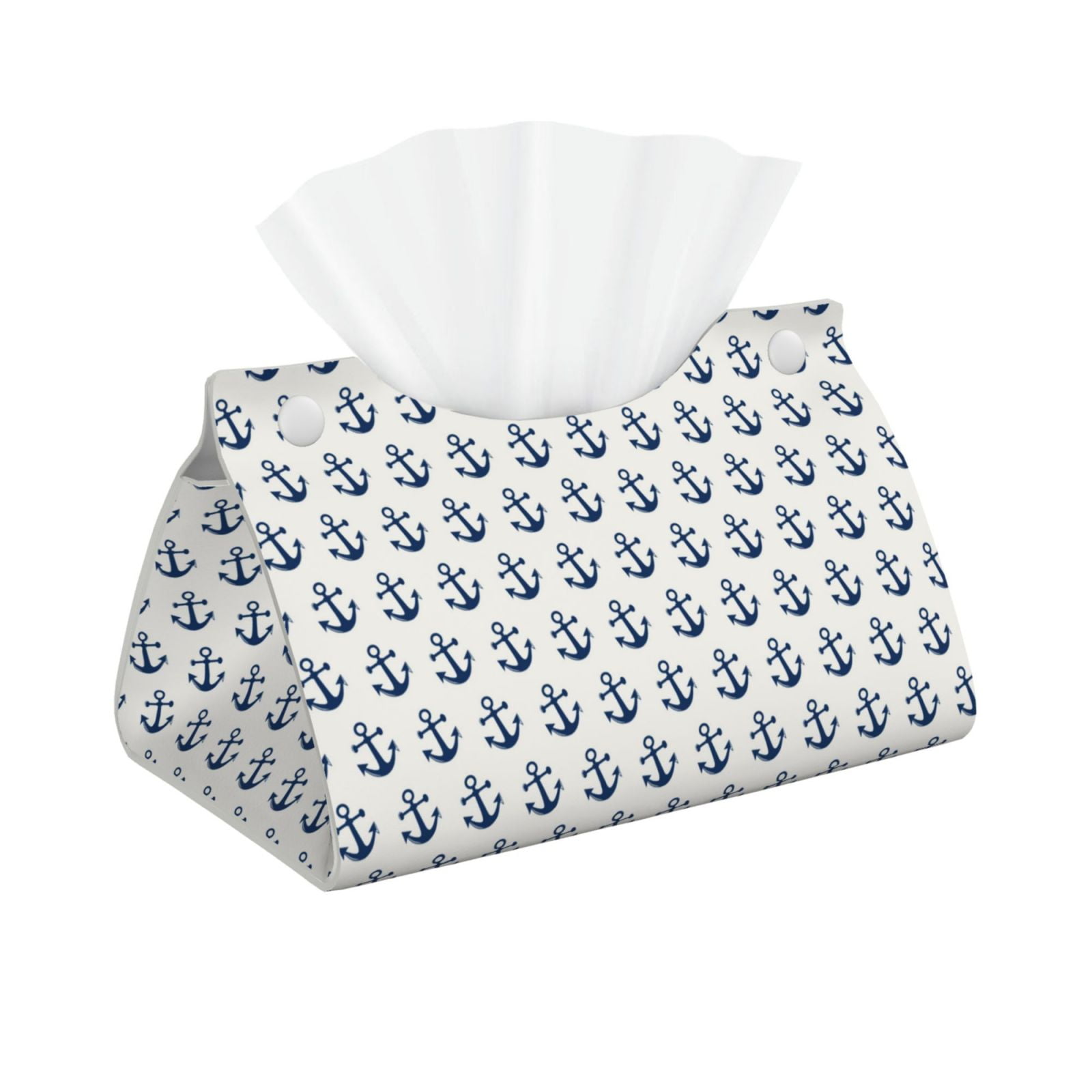 Tissue Box Cover, anchor cute print Leather Rectangular Tissue Holder ...