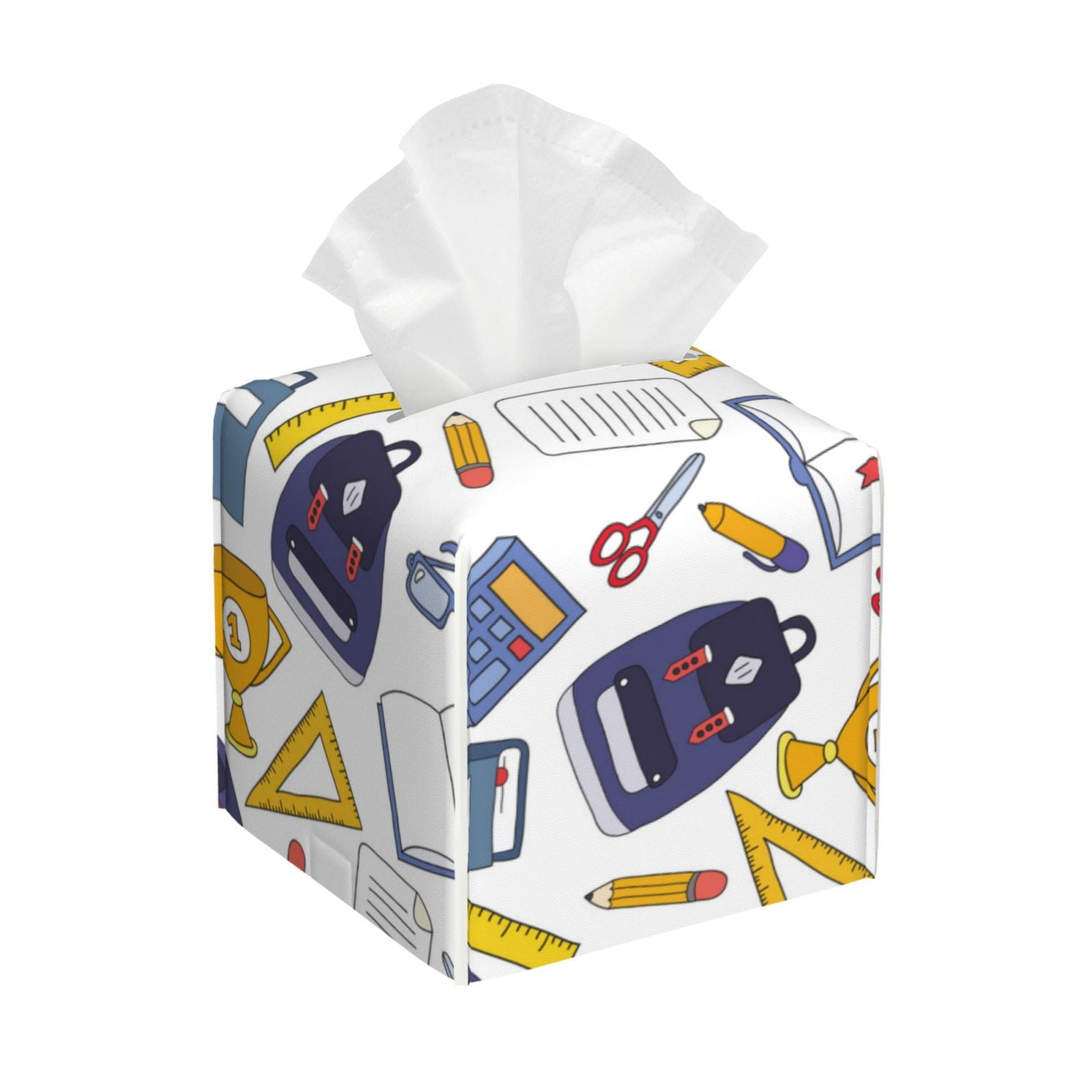 Tissue Box Cover bag ruler pen Print Tissues Boxes Holder Organizer ...