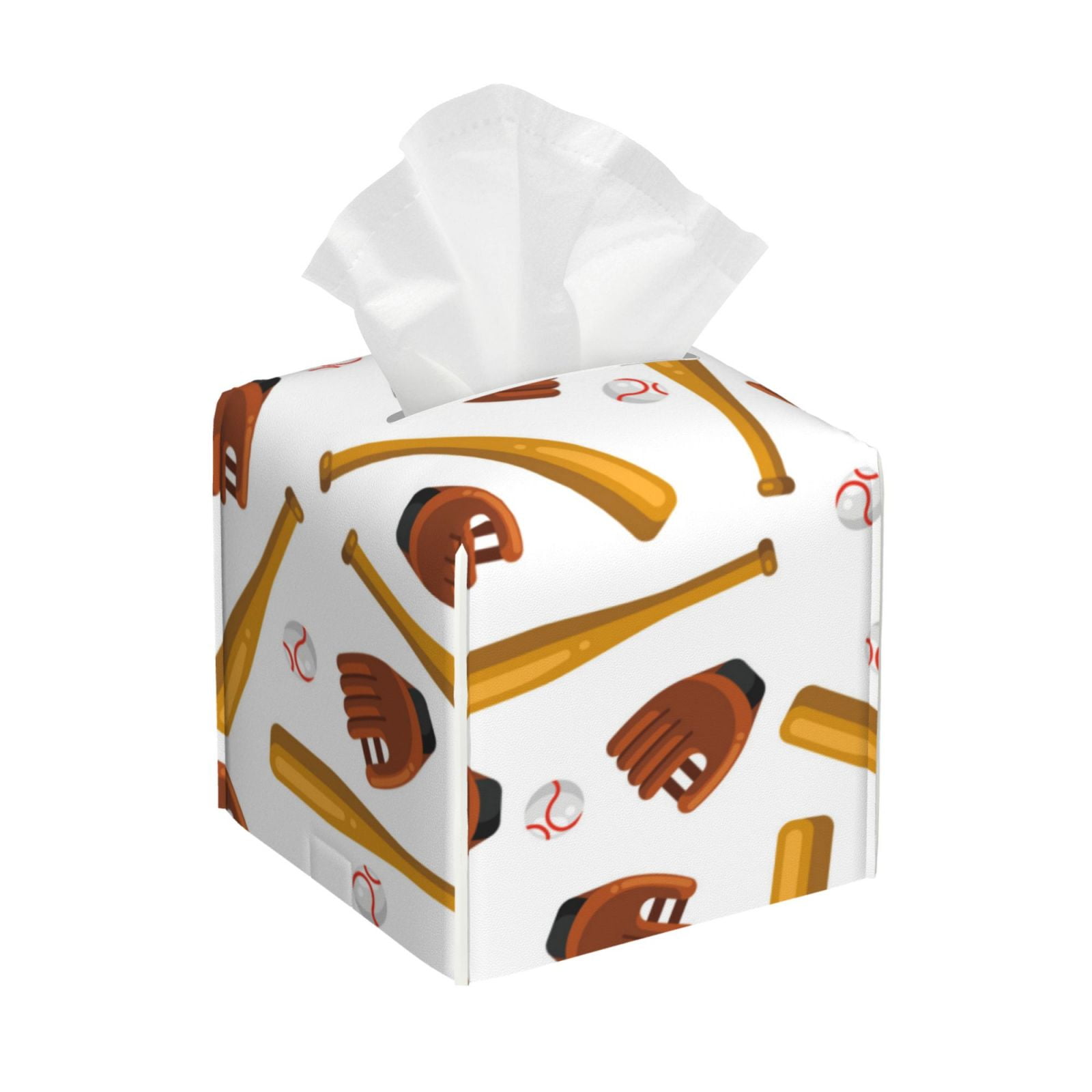 Tissue Box Cover baseball sport Tissues Boxes Holder Organizer, Leather ...