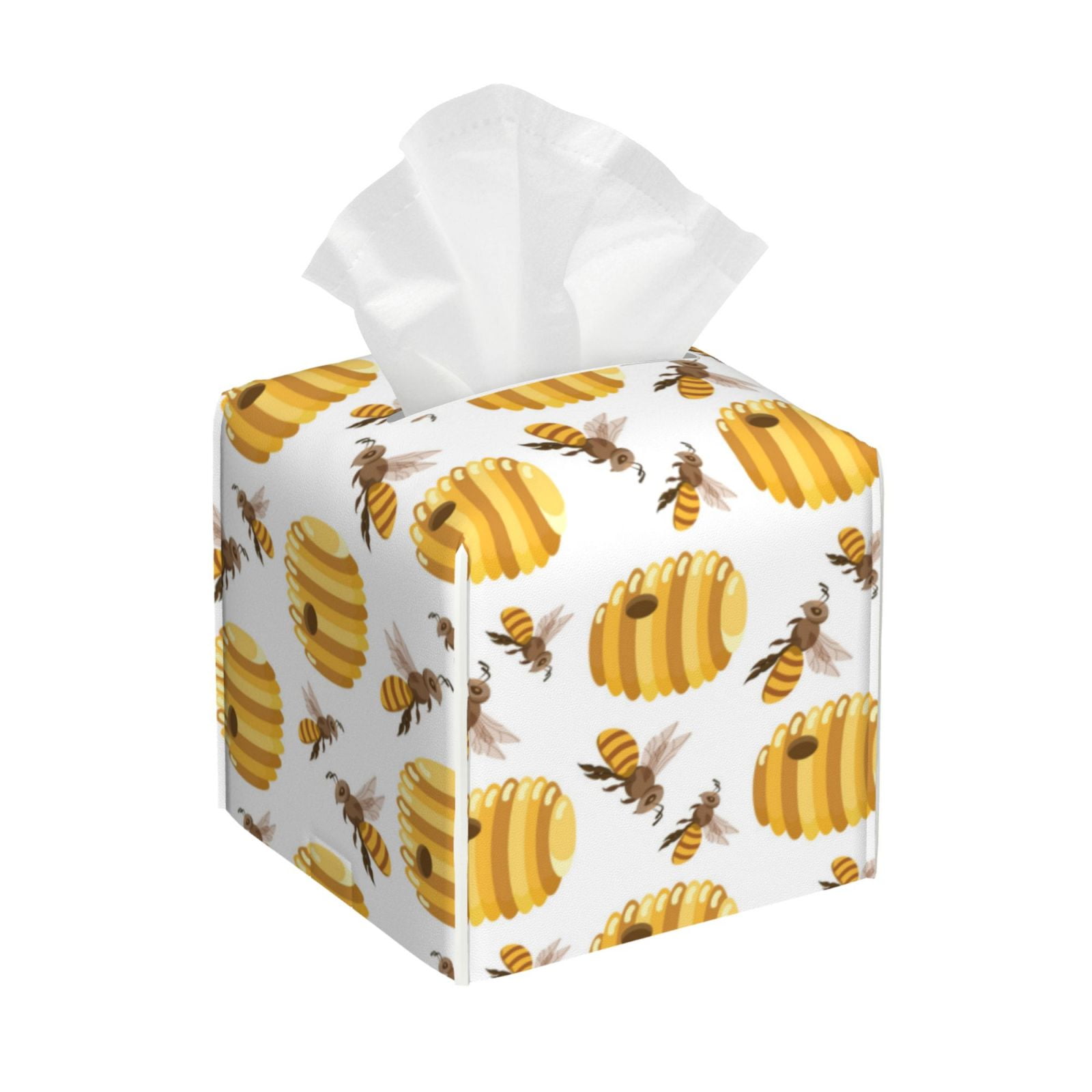 Tissue Box Cover, beehives honey bees cute Leather Tissue Box Holder ...