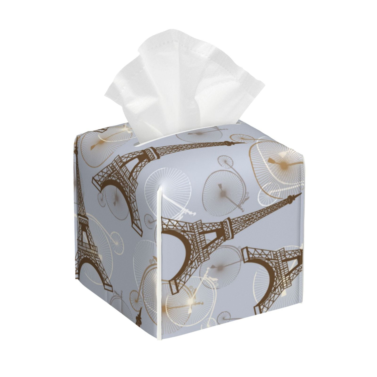 Tissue Box Cover, bike Eiffel Tower Leather Tissue Box Holder - Tissue ...