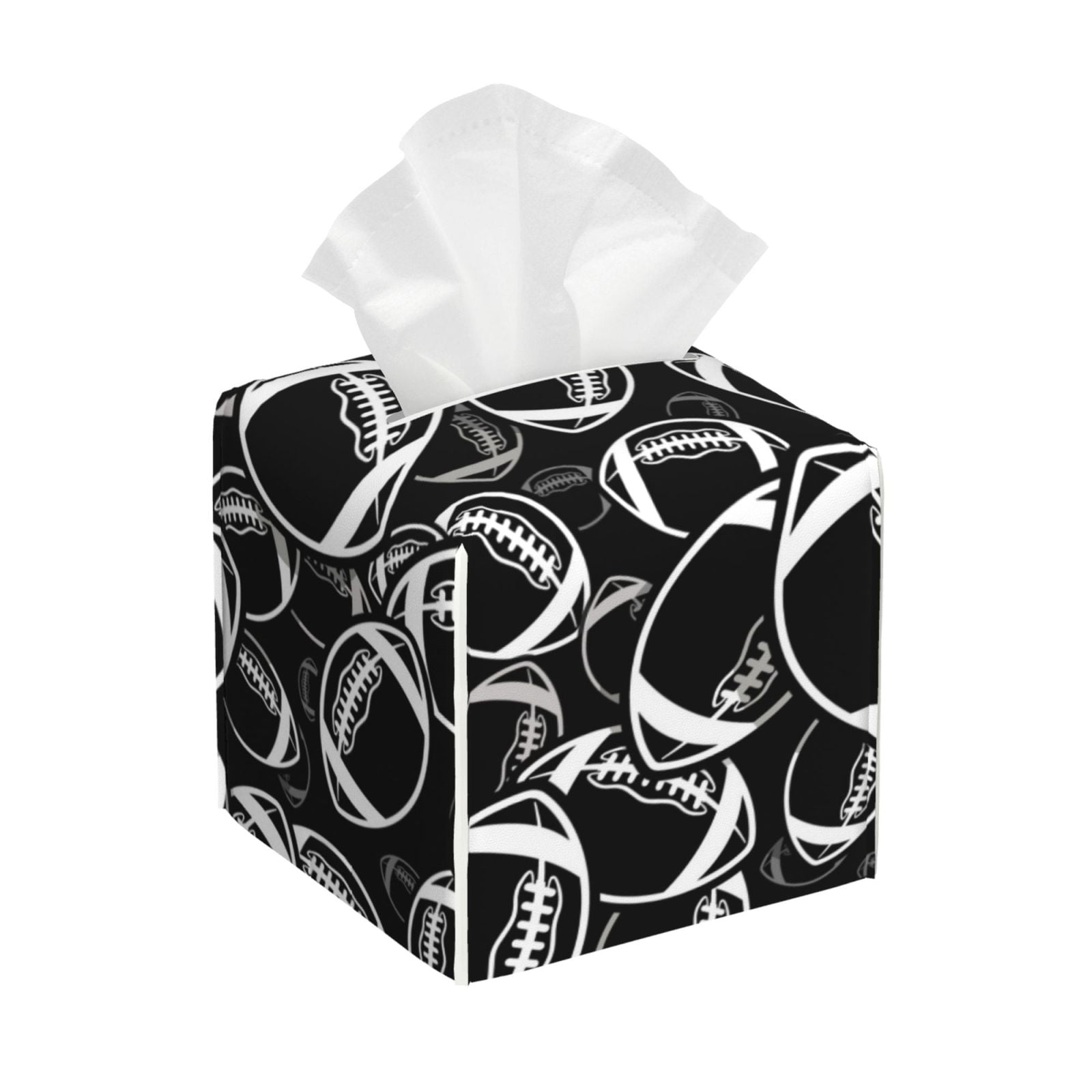 Tissue Box Cover black American football Rugby cool Tissues Boxes ...