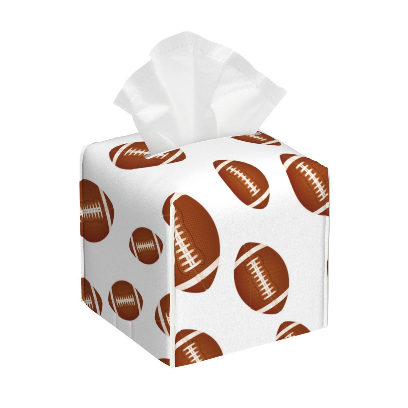 Tissue Box Cover bright brown American football Tissues Boxes Holder ...