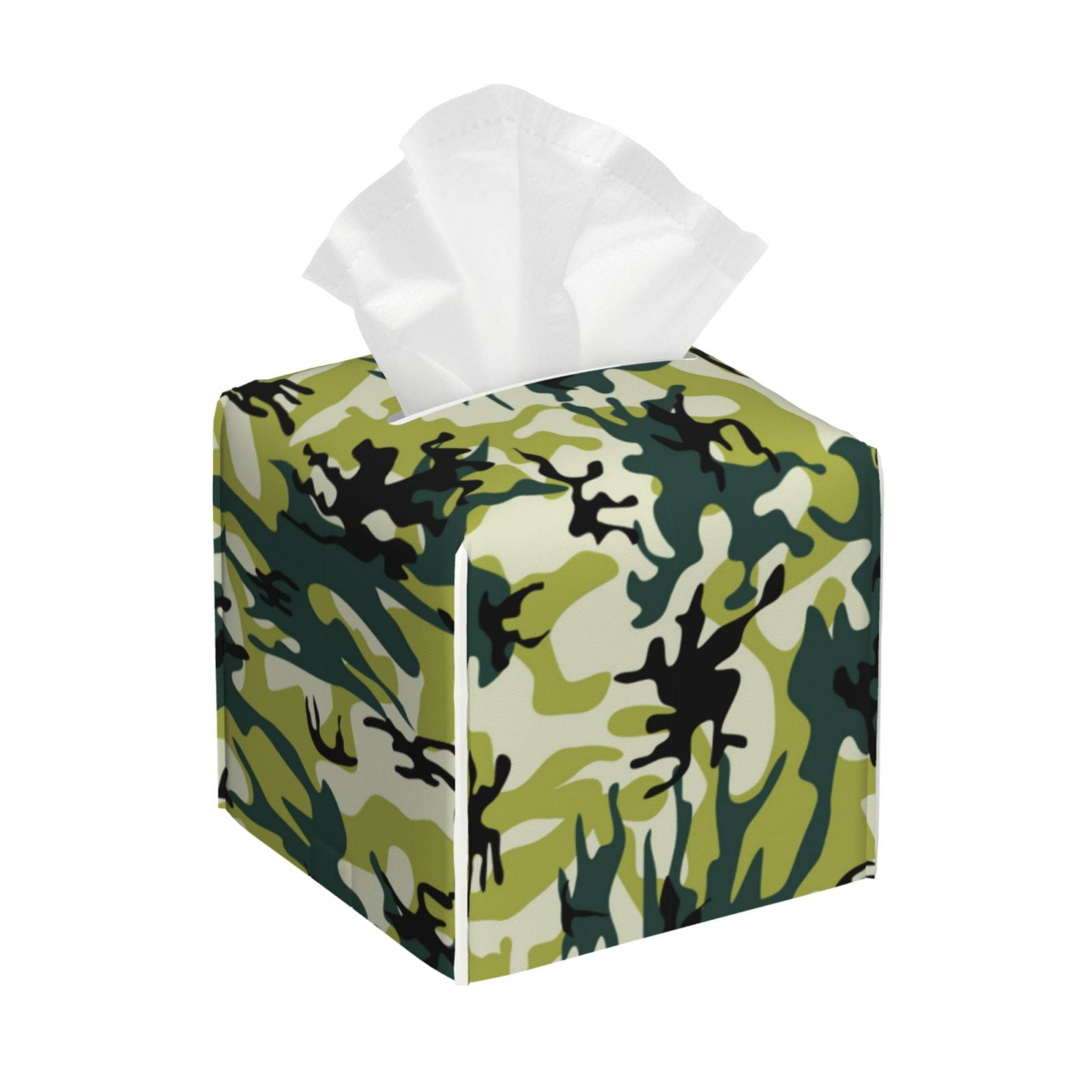 Tissue Box Cover, camouflage Dinosaur -Modern Square Leather Tissue Box ...