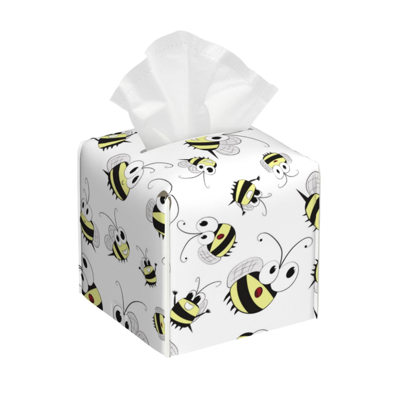 Tissue Box Cover cartoon bees funny white cute Tissues Boxes Holder ...