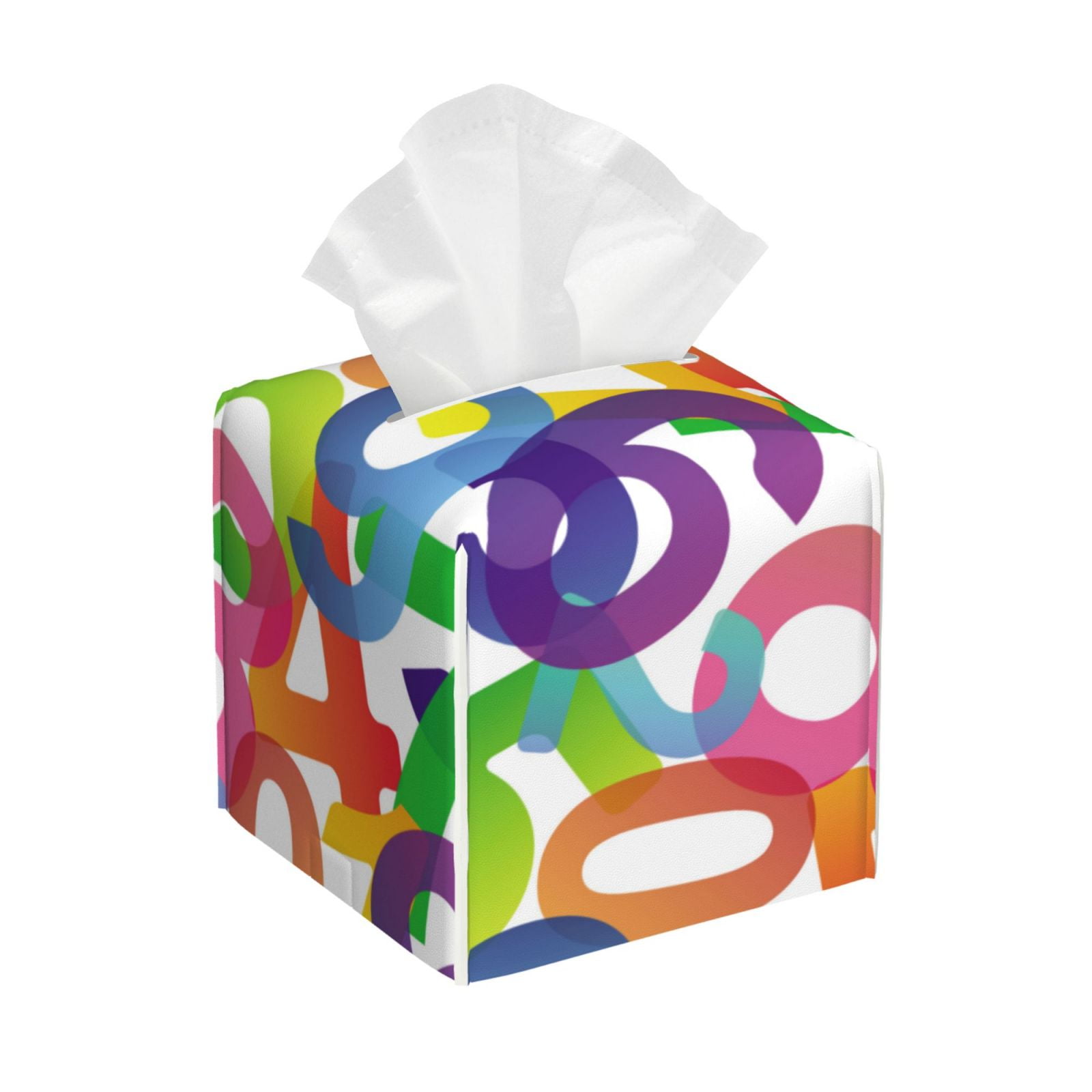 Tissue Box Cover colorful Math number Tissues Boxes Holder Organizer ...