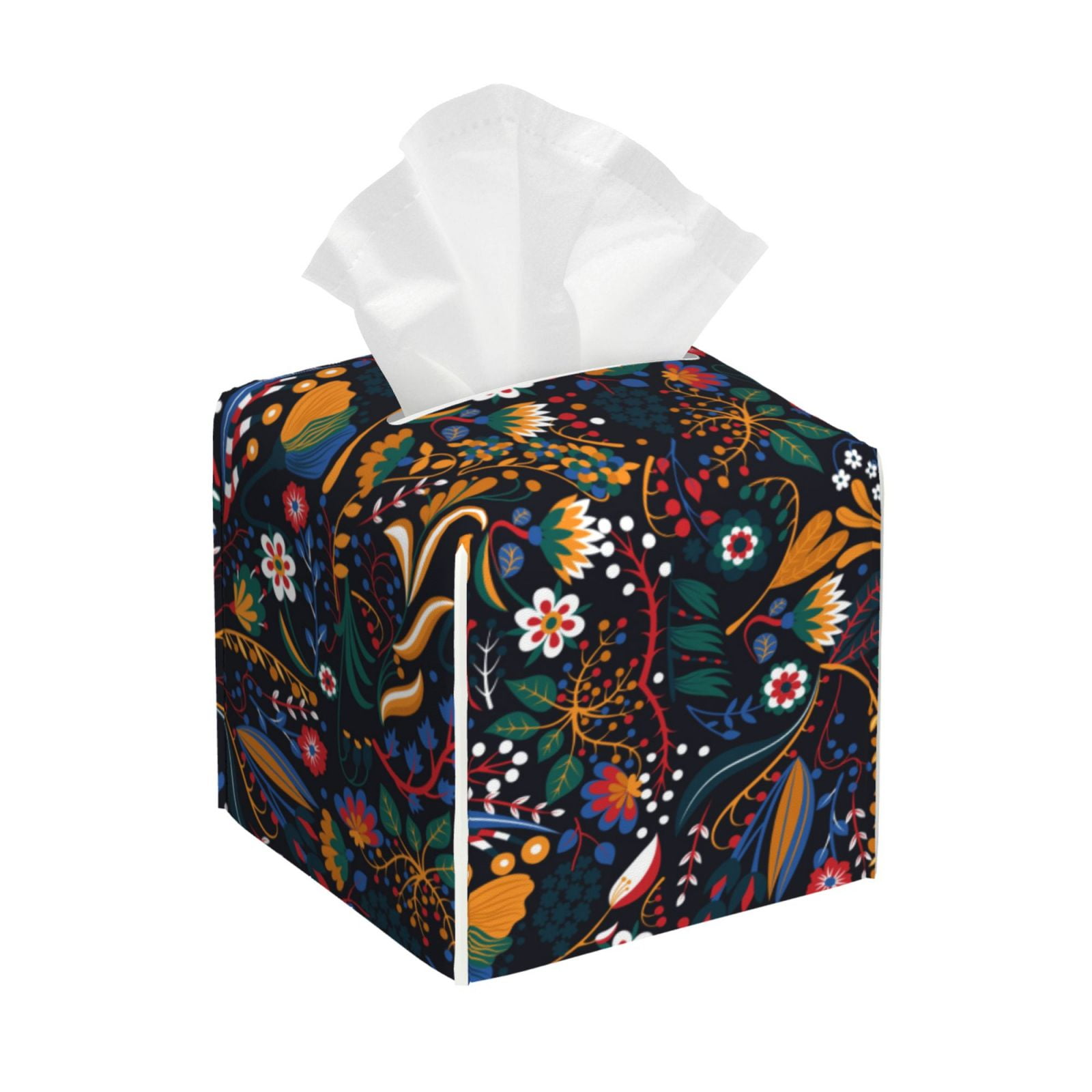 Tissue Box Cover colorful flowers Tissues Boxes Holder Organizer ...