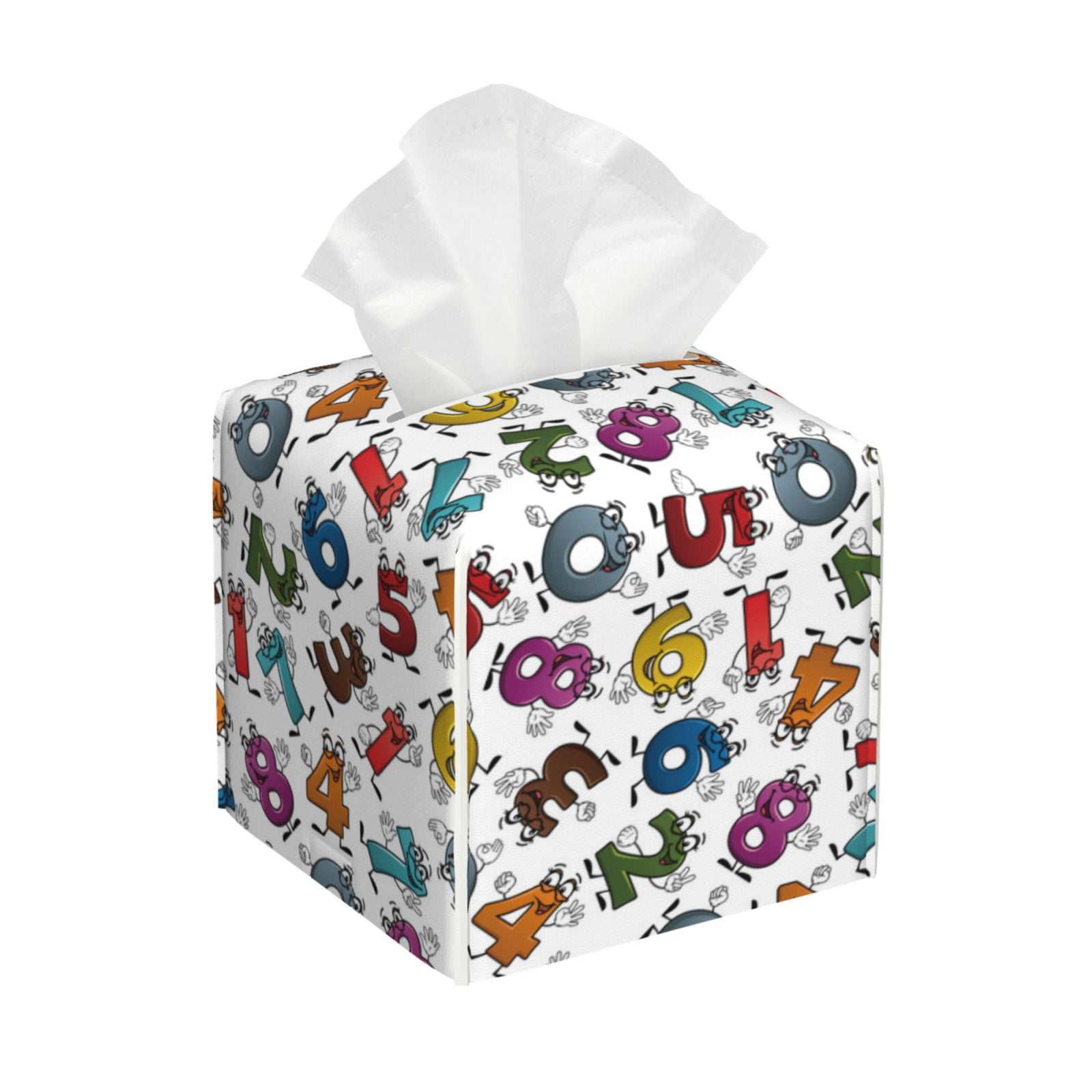 Tissue Box Cover colorful numbers Tissues Boxes Holder Organizer ...
