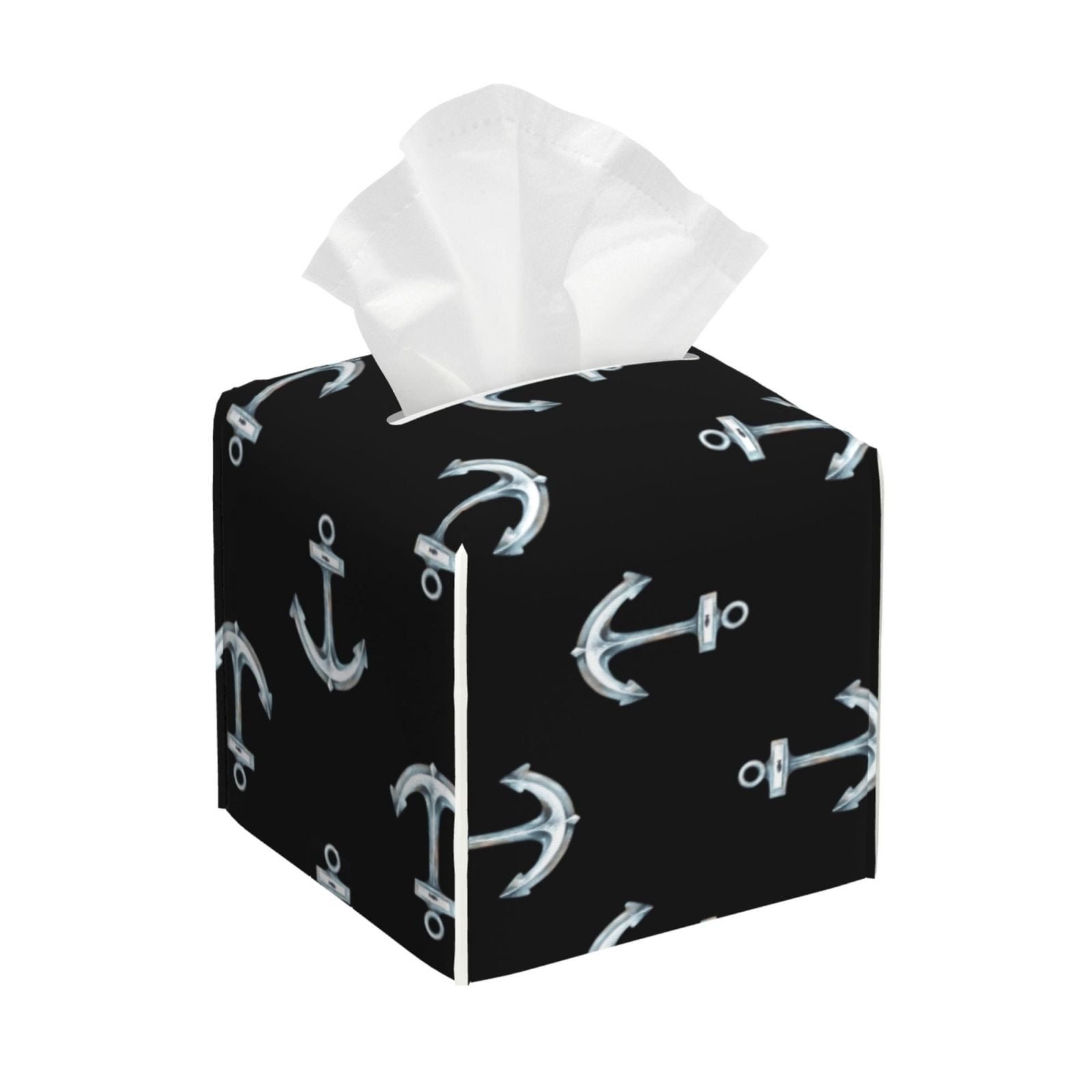 Tissue Box Cover cool Anchor black print Tissues Boxes Holder Organizer ...