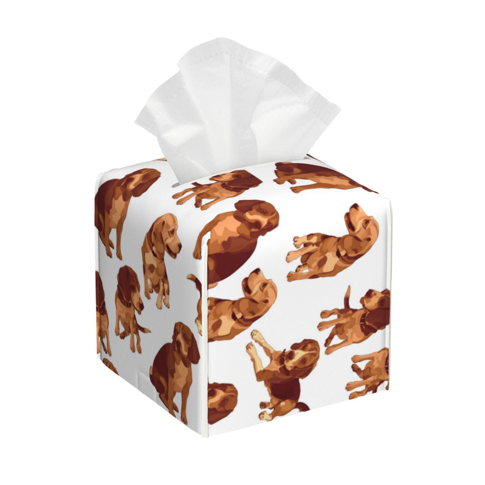 Tissue Box Cover, cool Beagle Dog puppy Leather Tissue Box Holder ...