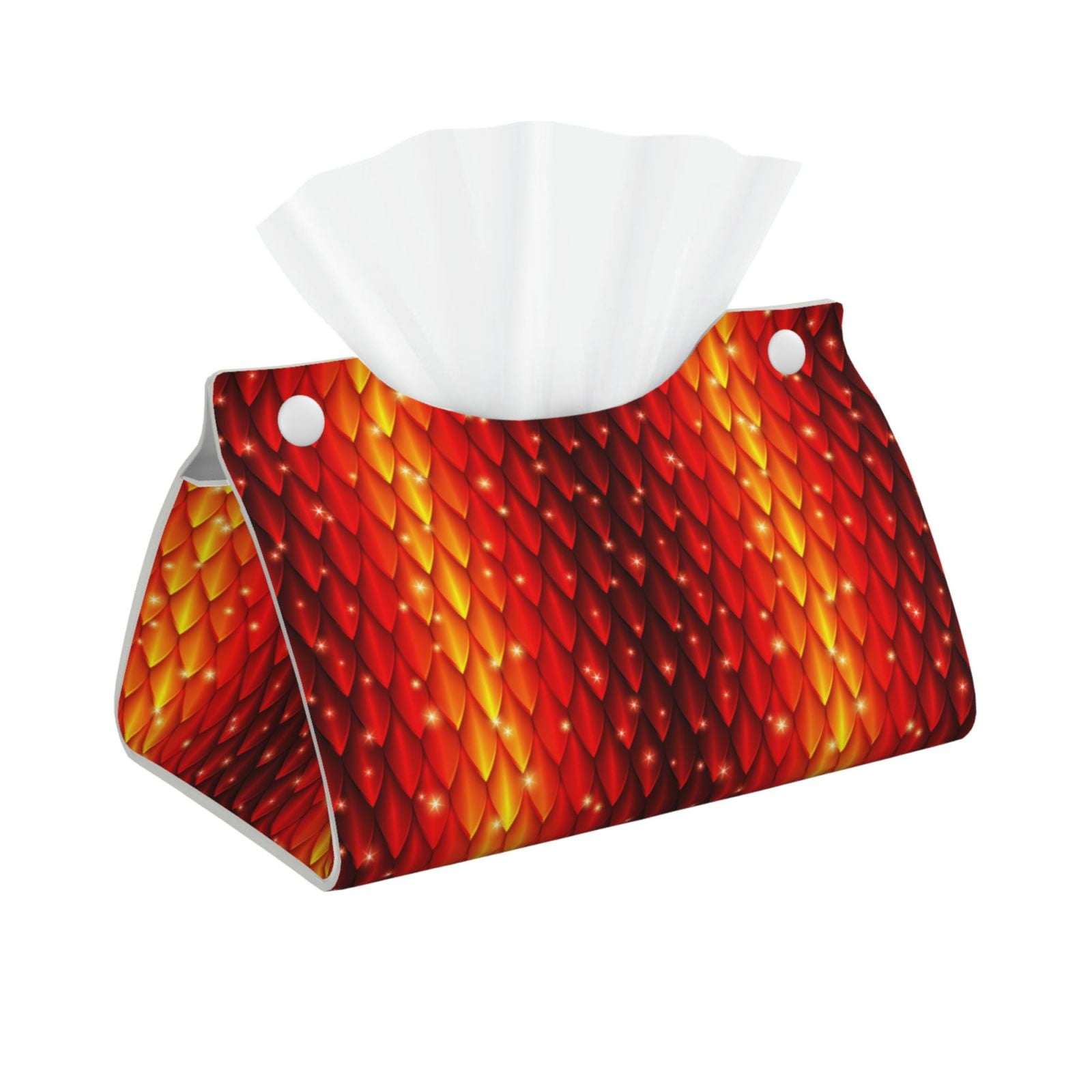 Tissue Box Cover, cool Red Dragon Skin scale Leather Rectangular Tissue ...